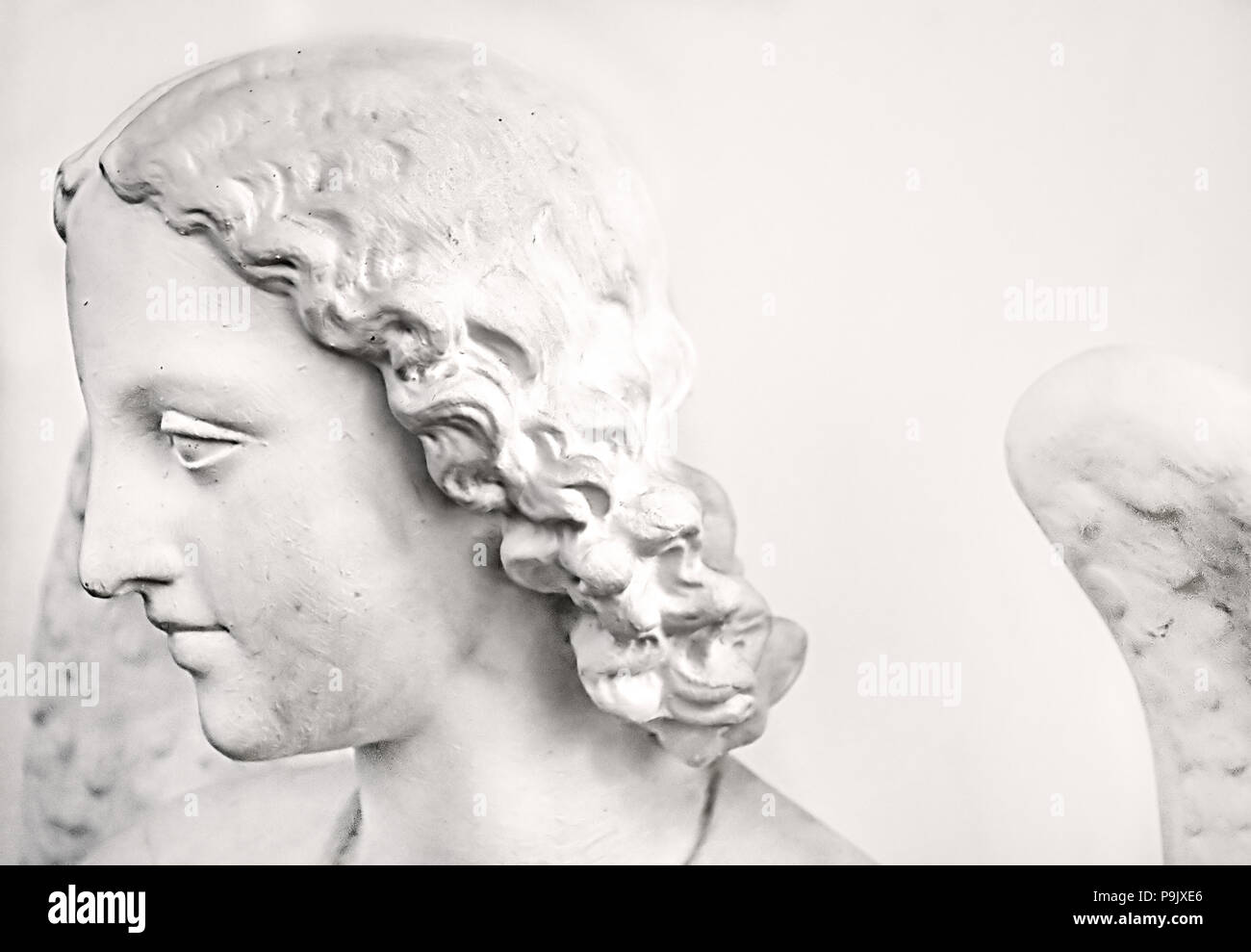 Statue of angel inside the monastery Catholic Church of the Mother of ...