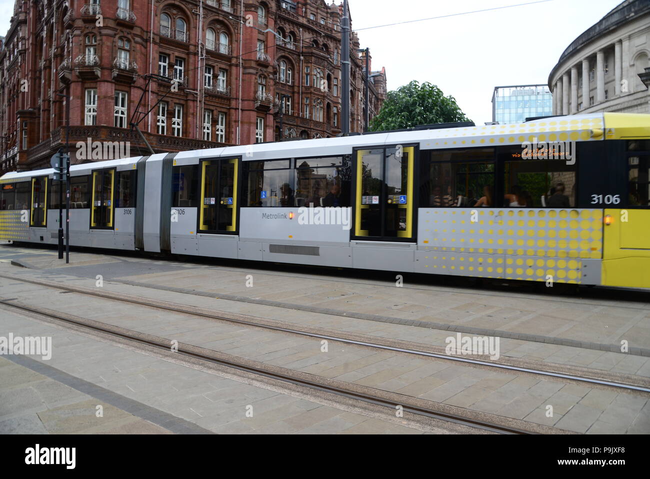 Tram Travelling Across Manchester High Resolution Stock Photography and ...