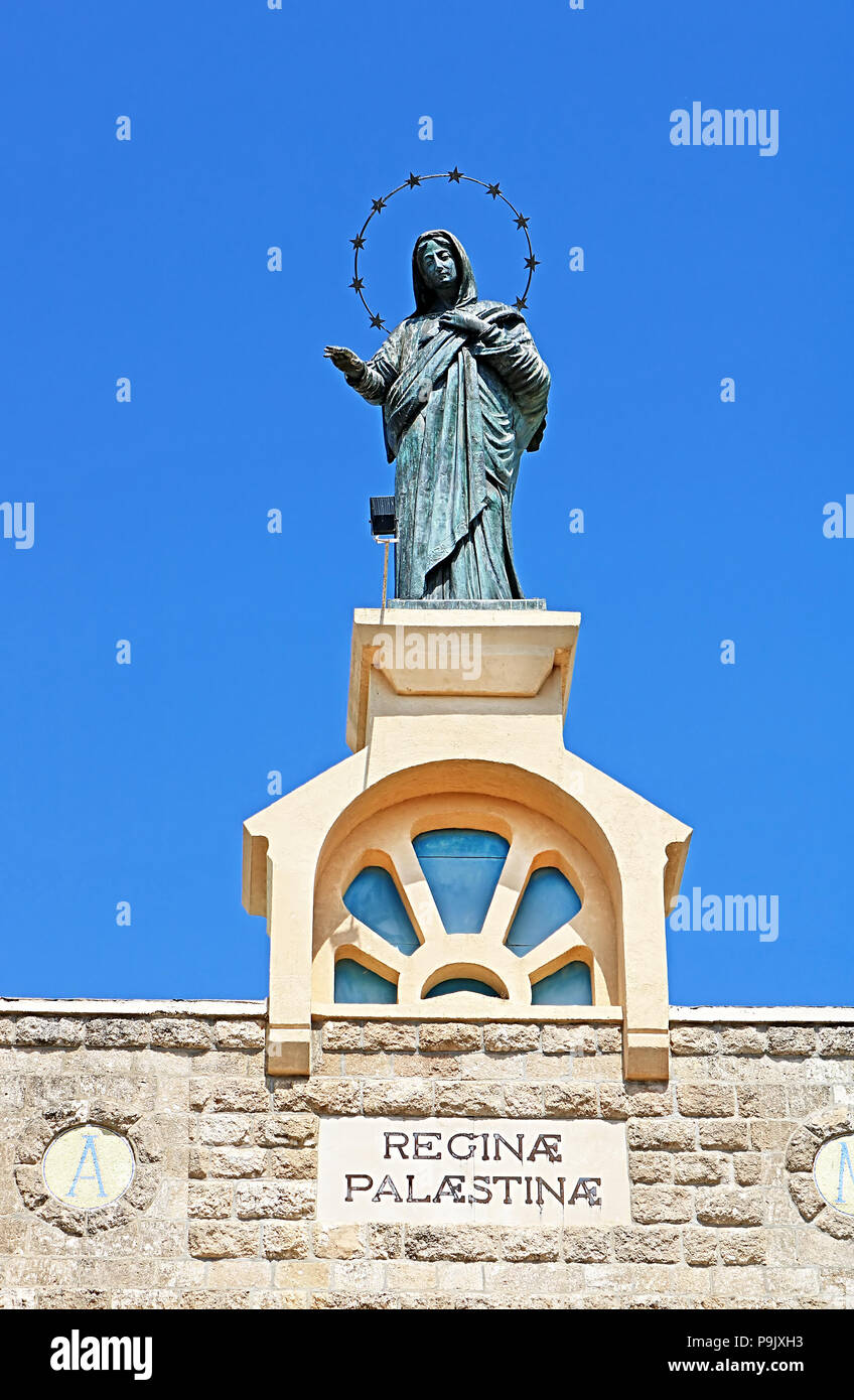 Top view of monastery Catholic Church of the Mother of God - the queen ...