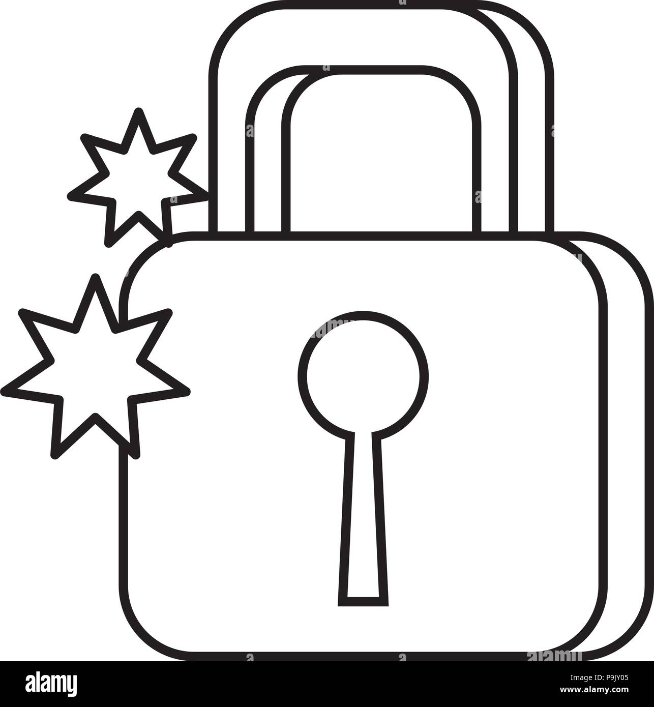 padlock icon over white background, vector illustration Stock Vector ...