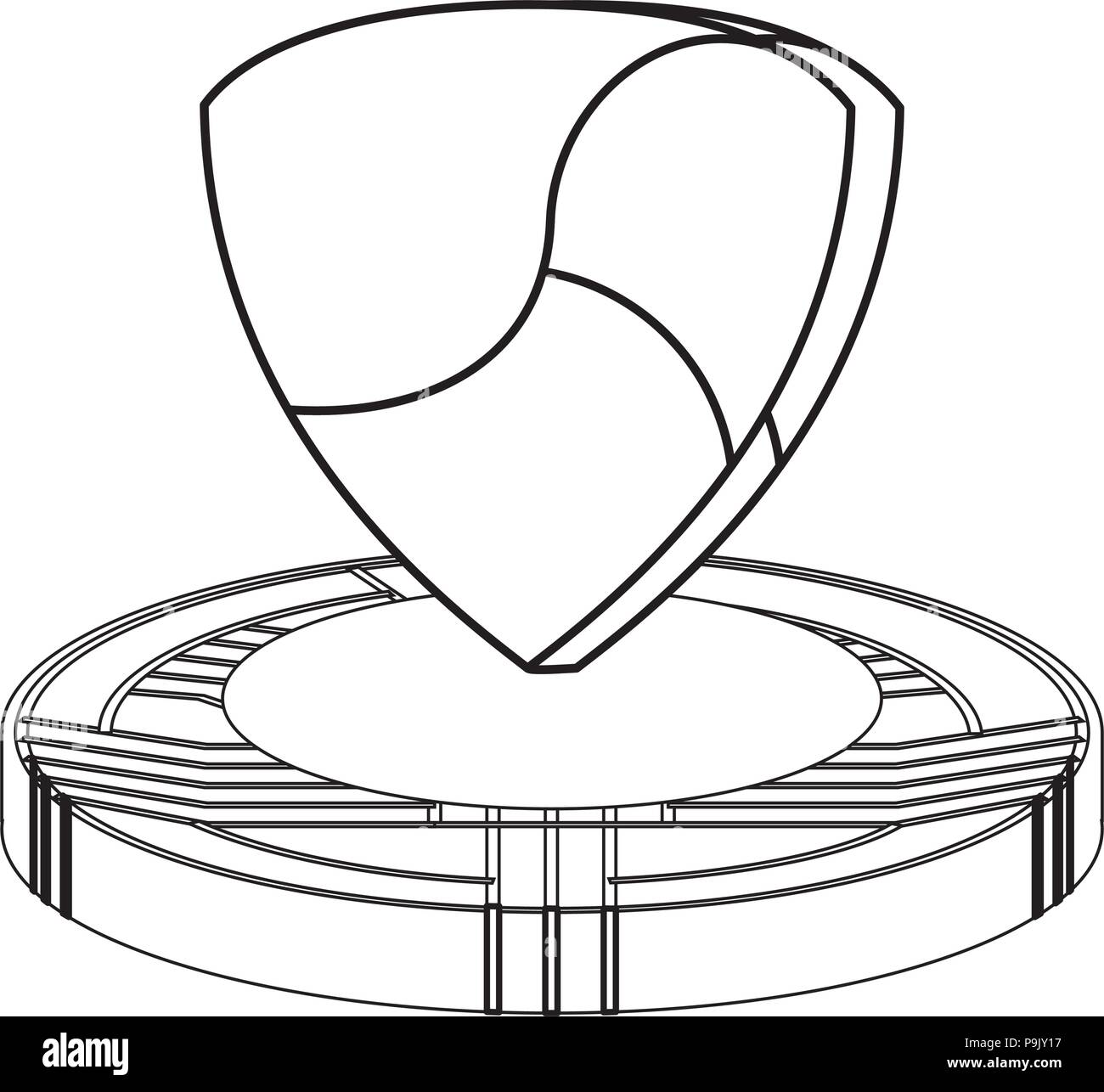 coin and nem symbol icon over white background, vector illustration ...