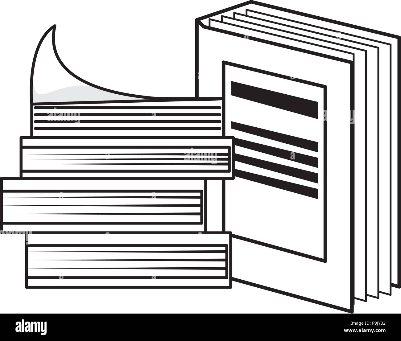 academic books over white background, vector illustration Stock Vector ...
