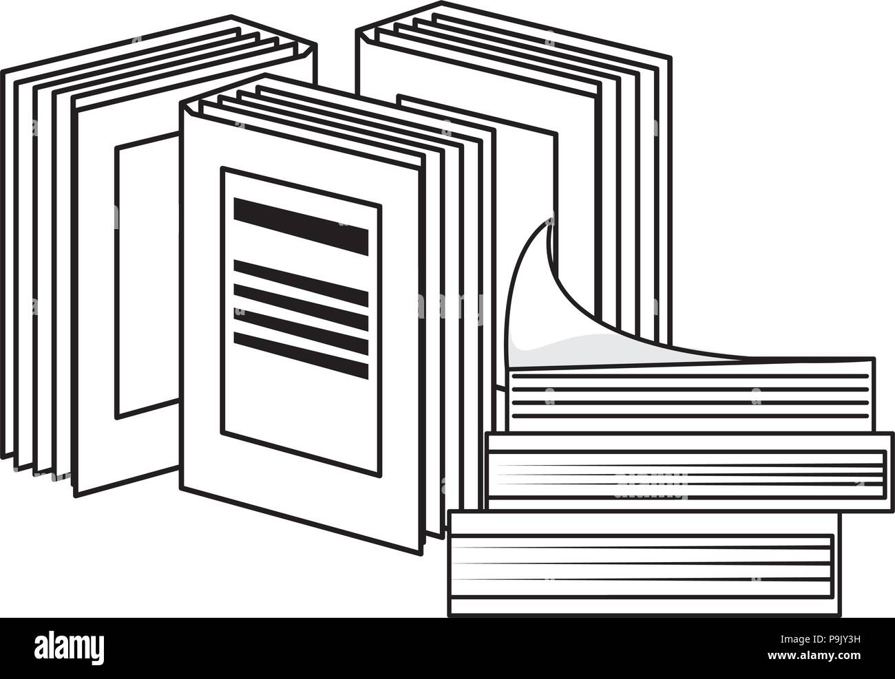 academic books over white background, vector illustration Stock Vector ...