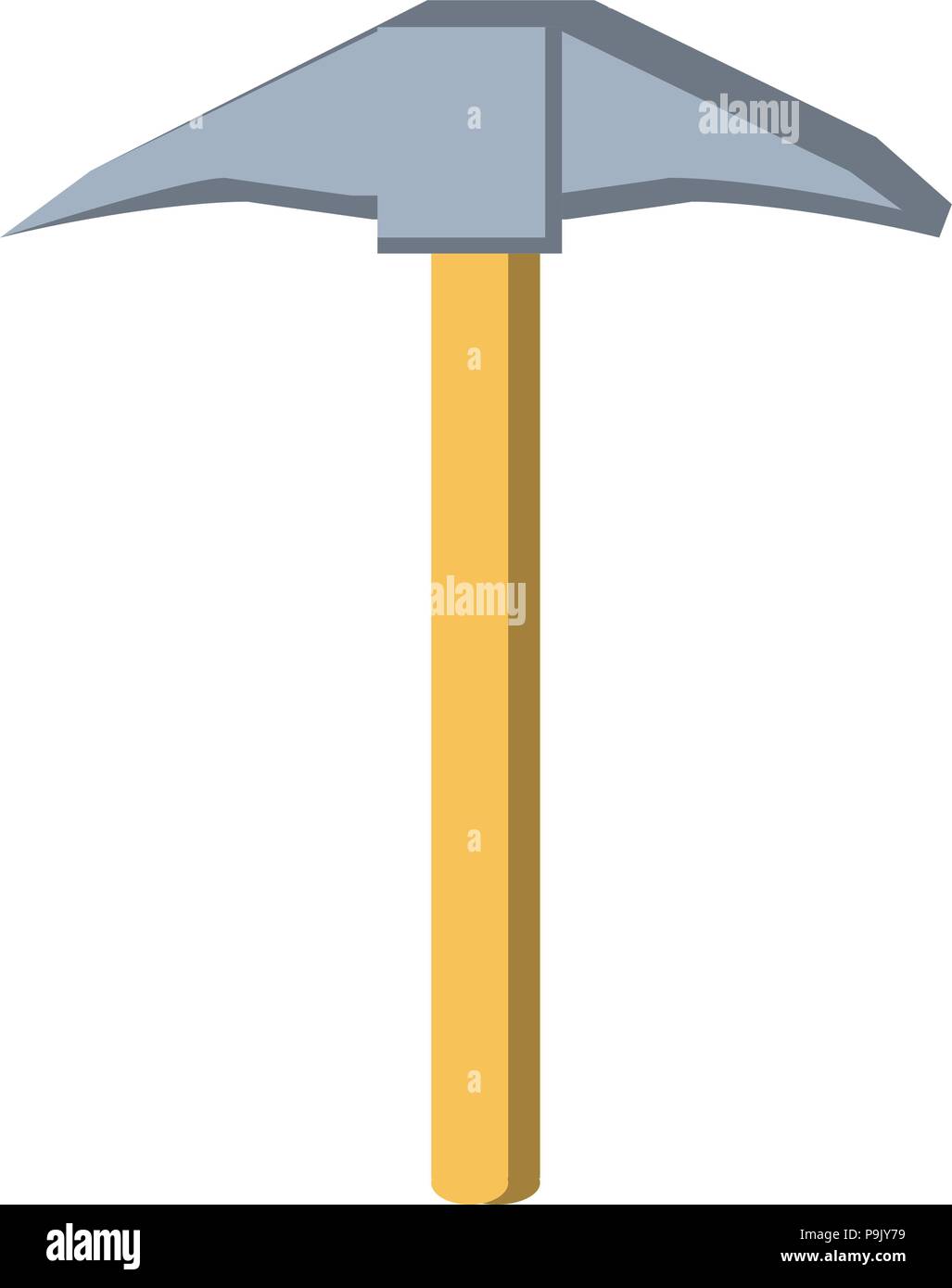 pickaxe tool icon over white background, vector illustration Stock ...