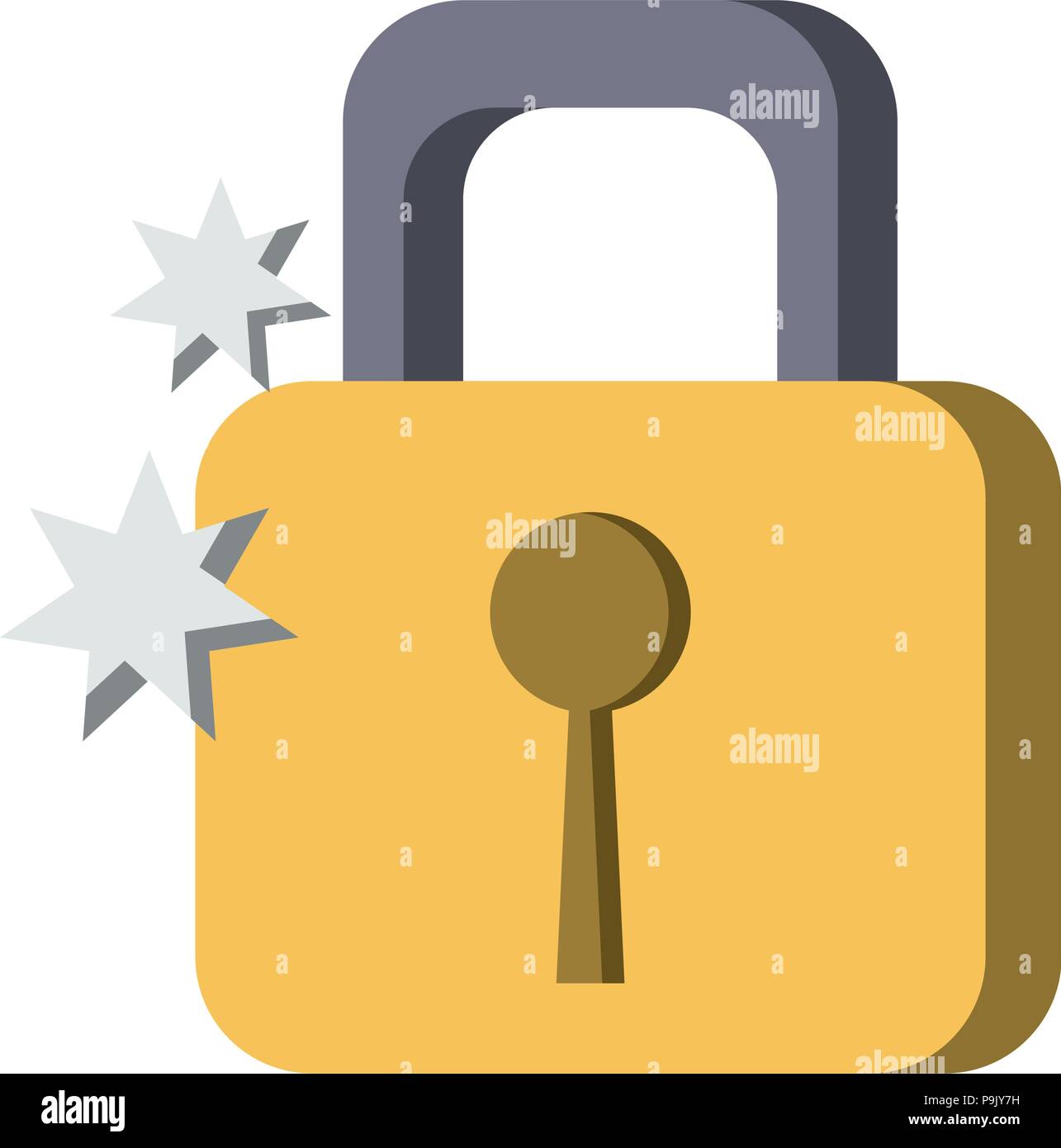 padlock icon over white background, vector illustration Stock Vector ...