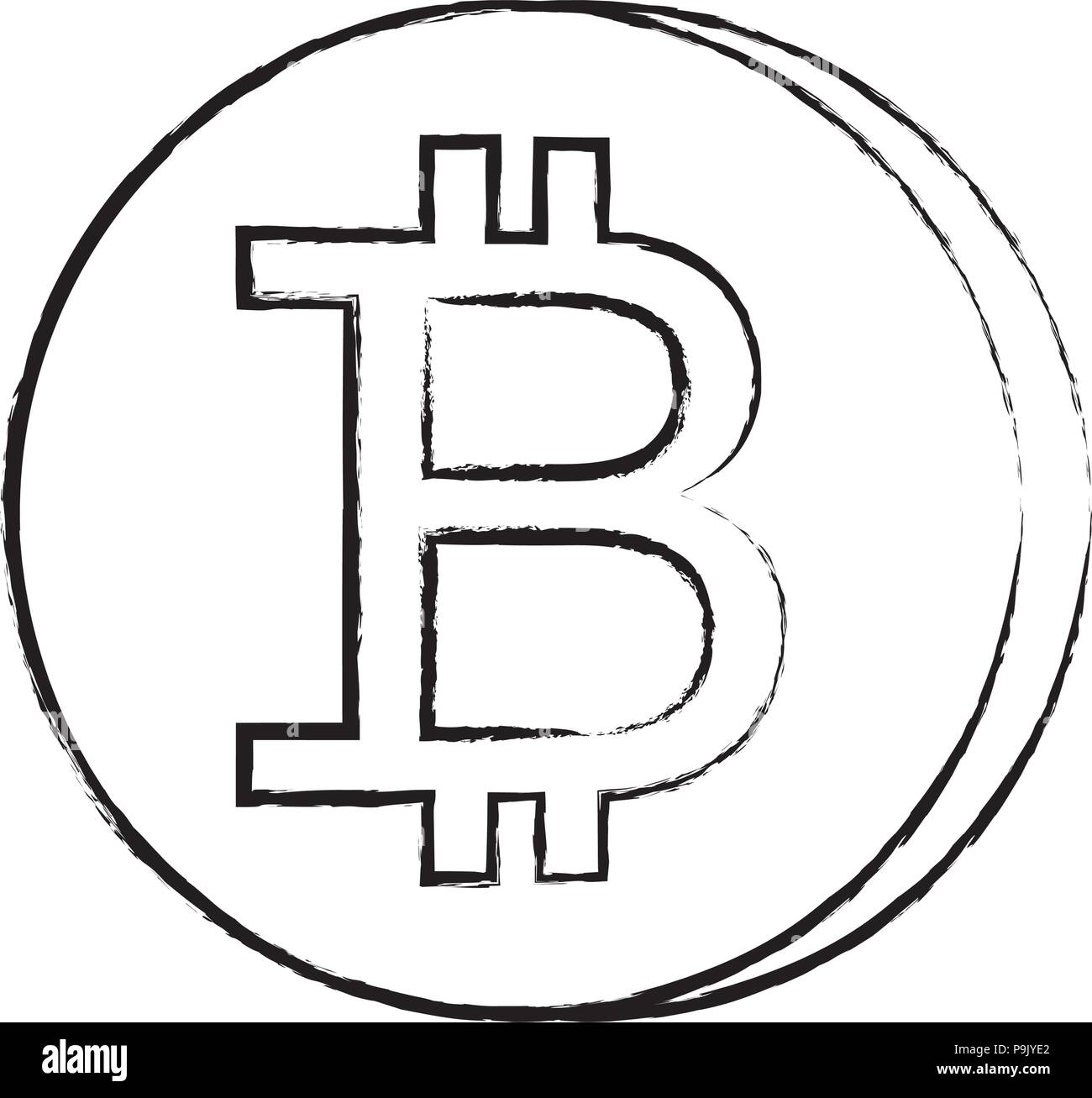 bitcoin coin icon over white background, vector illustration Stock ...