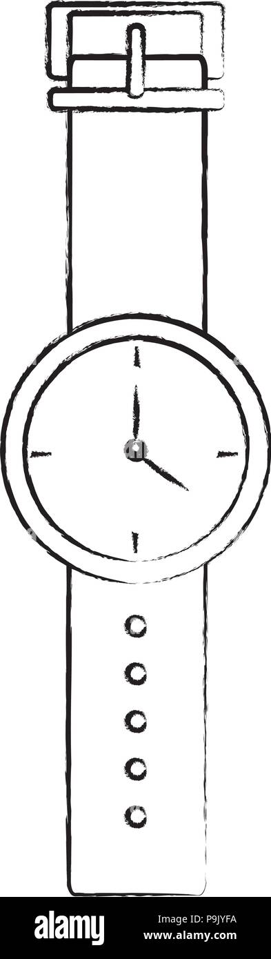 hand watch icon over white background, vector illustration Stock Vector ...