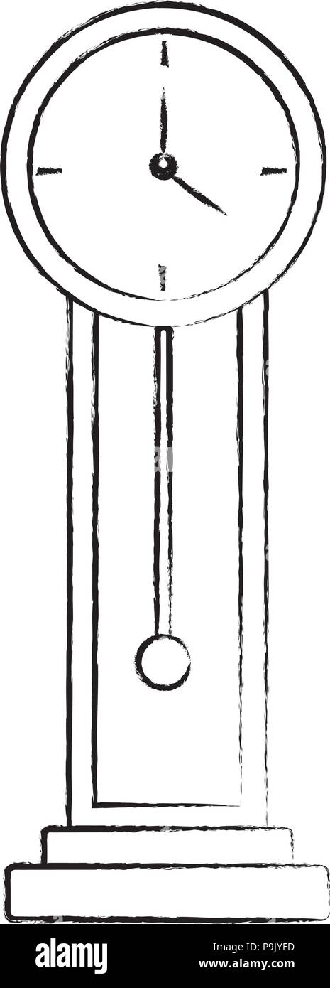 antique clock icon over white background, vector illustration Stock ...