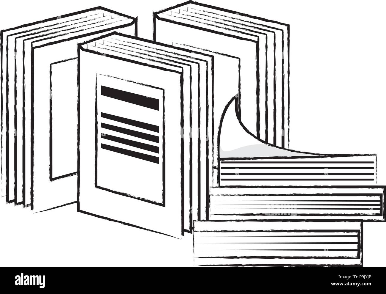 academic books over white background, vector illustration Stock Vector ...