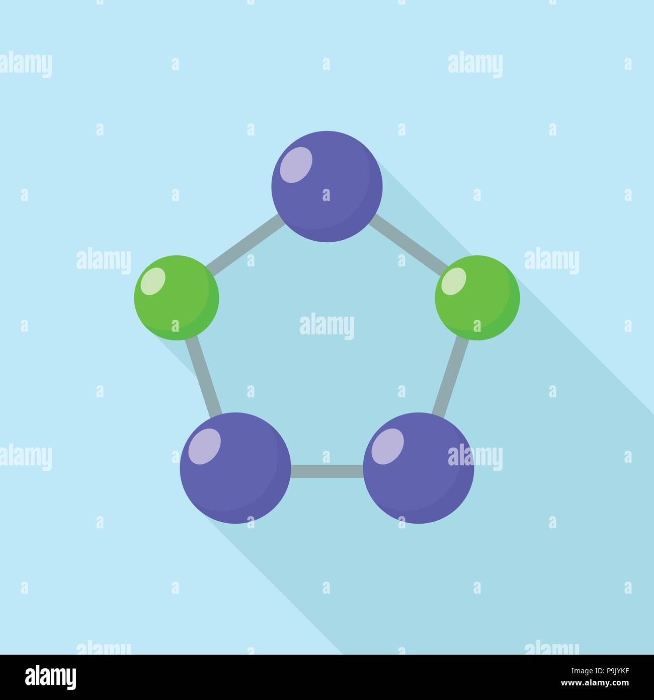 Pentagon molecule icon, flat style Stock Vector Image & Art - Alamy