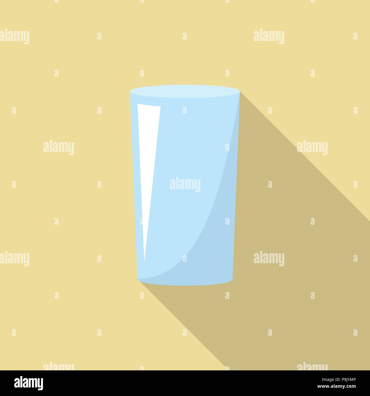 Glass icon, flat style Stock Vector Image & Art - Alamy