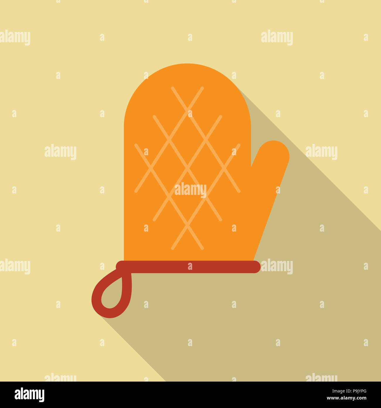 Oven glove icon, flat style Stock Vector Image & Art - Alamy