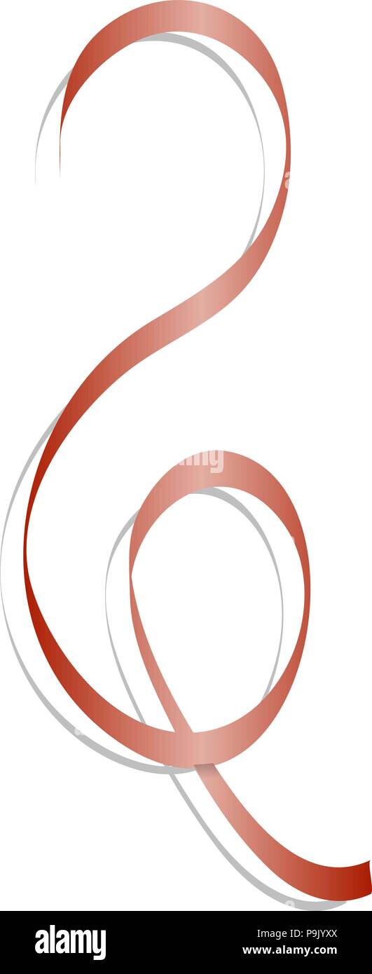 Red curl ribbon mockup, realistic style Stock Vector Image & Art - Alamy