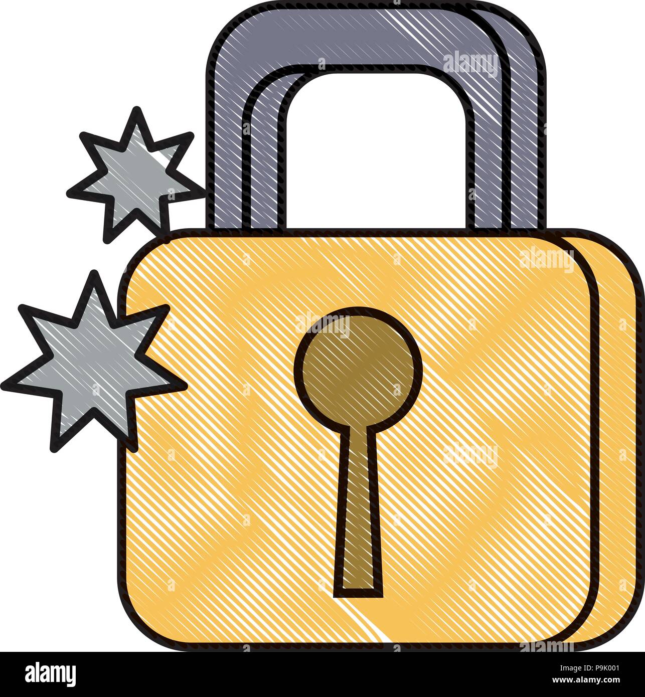 padlock icon over white background, vector illustration Stock Vector ...