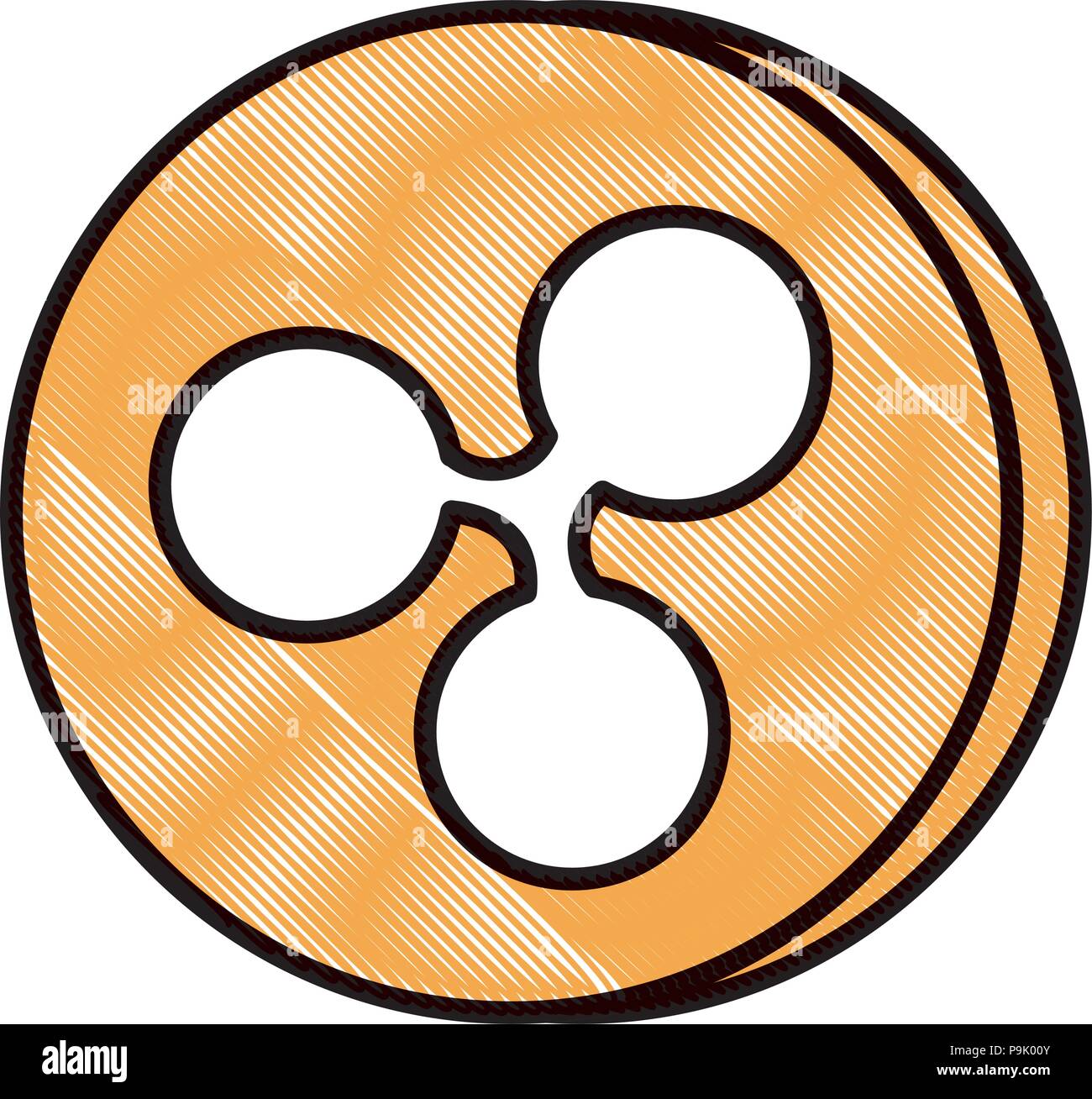 Ripple coin icon over Stock Vector Images - Alamy