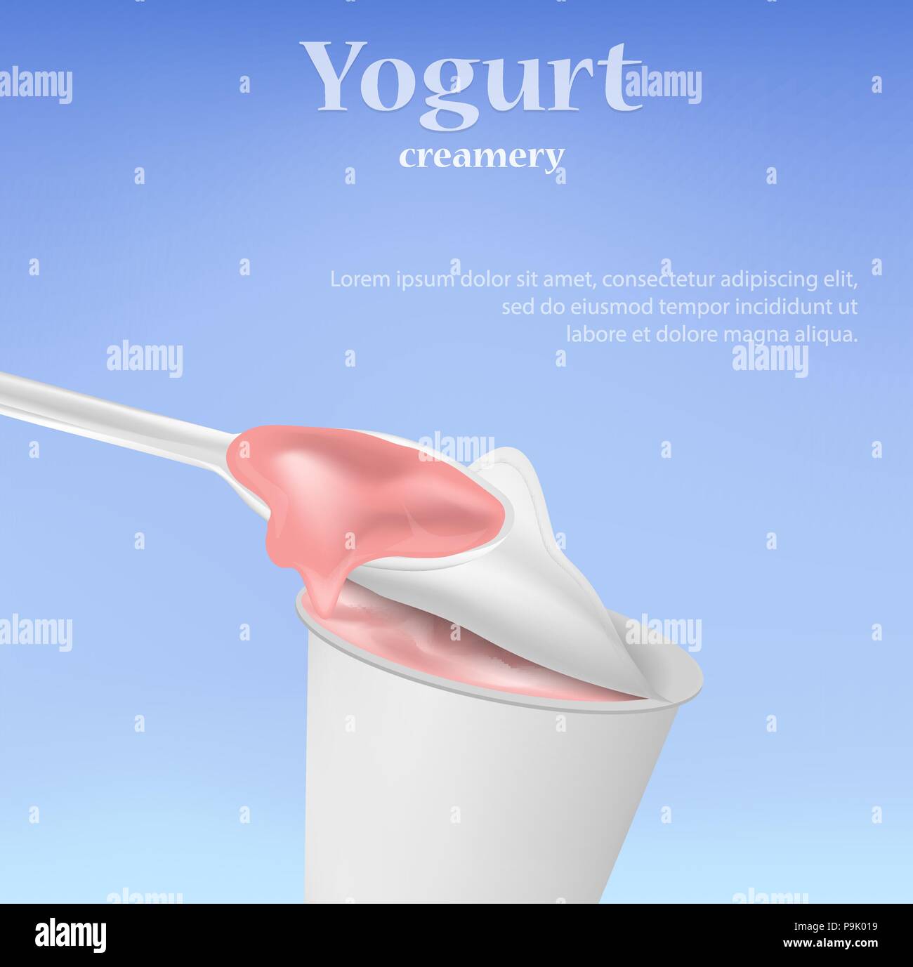Yogurt concept background, realistic style Stock Vector Image & Art - Alamy