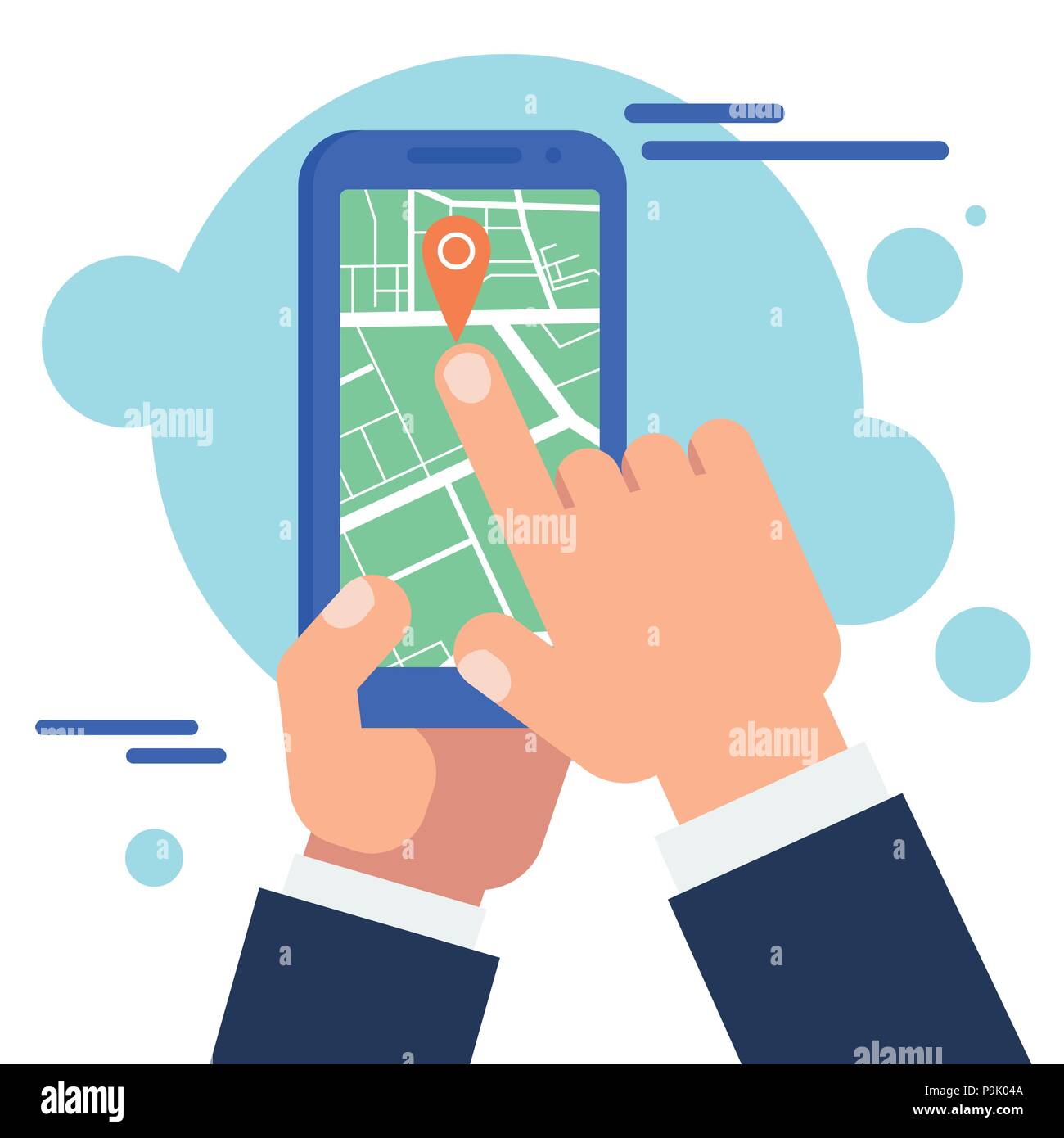 mobile map navigation Stock Vector Image & Art - Alamy