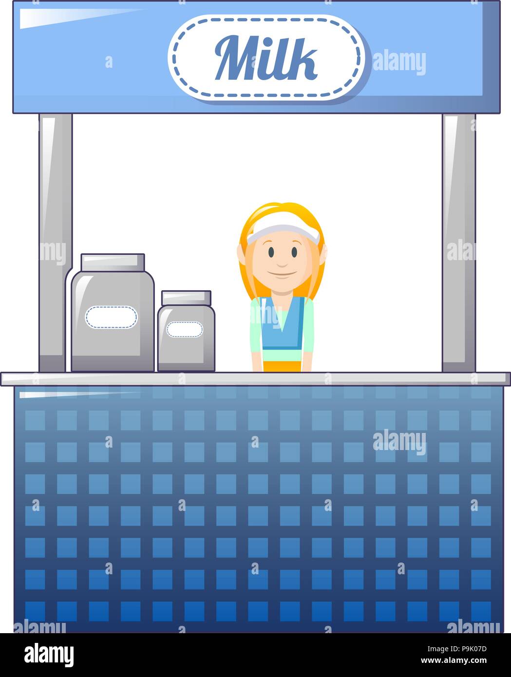 Milk street shop icon, cartoon style Stock Vector Image & Art - Alamy