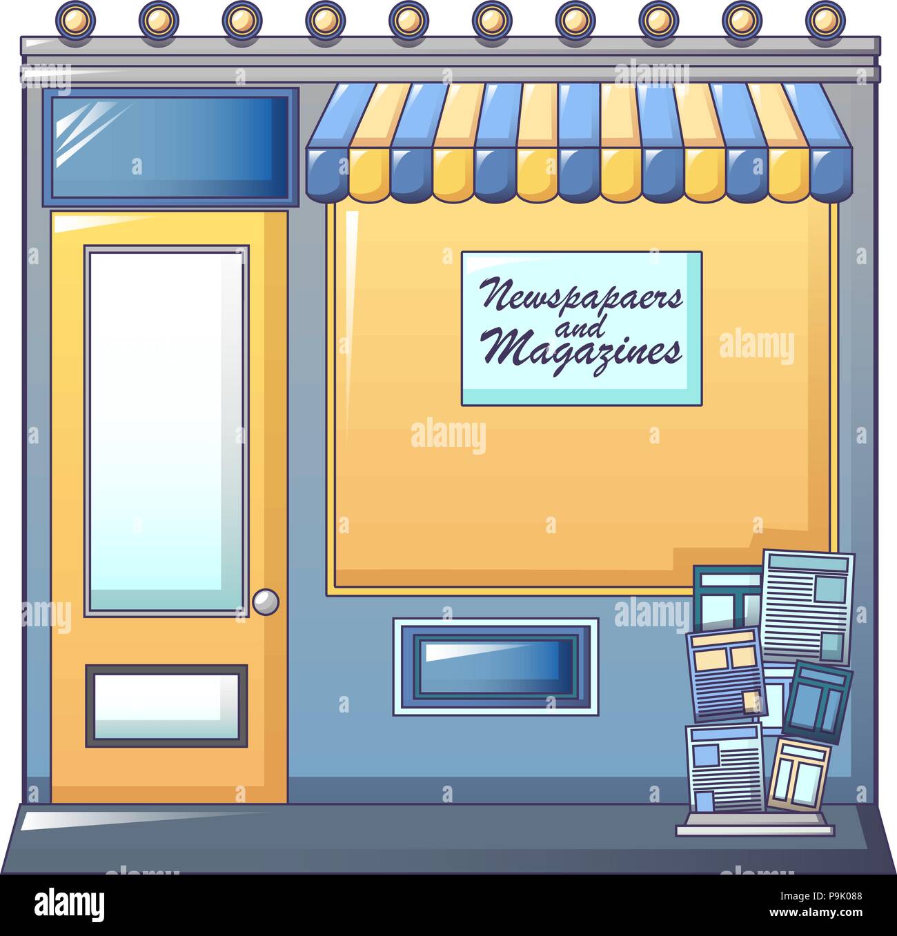 Newspaper shop icon, cartoon style Stock Vector Image & Art - Alamy