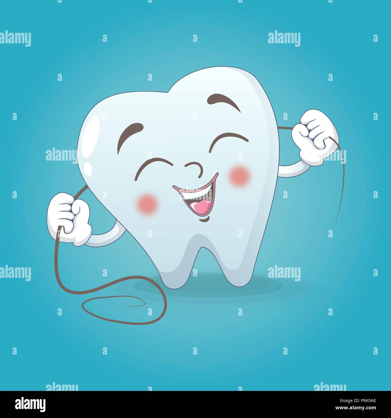 Cute tooth concept background, cartoon style Stock Vector Image & Art ...