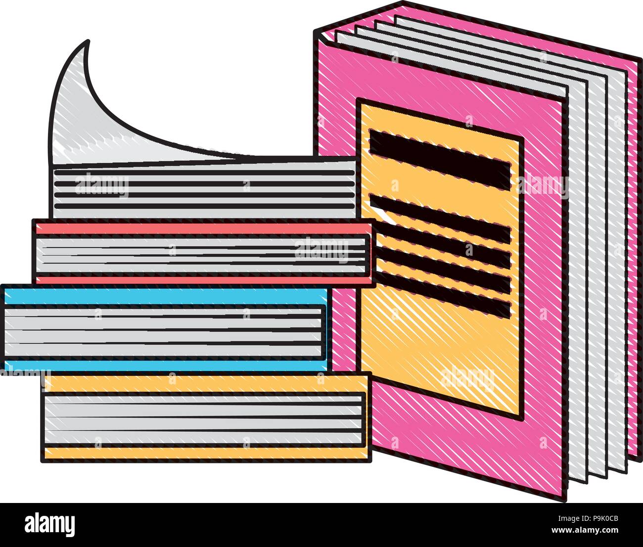academic books over white background, vector illustration Stock Vector ...