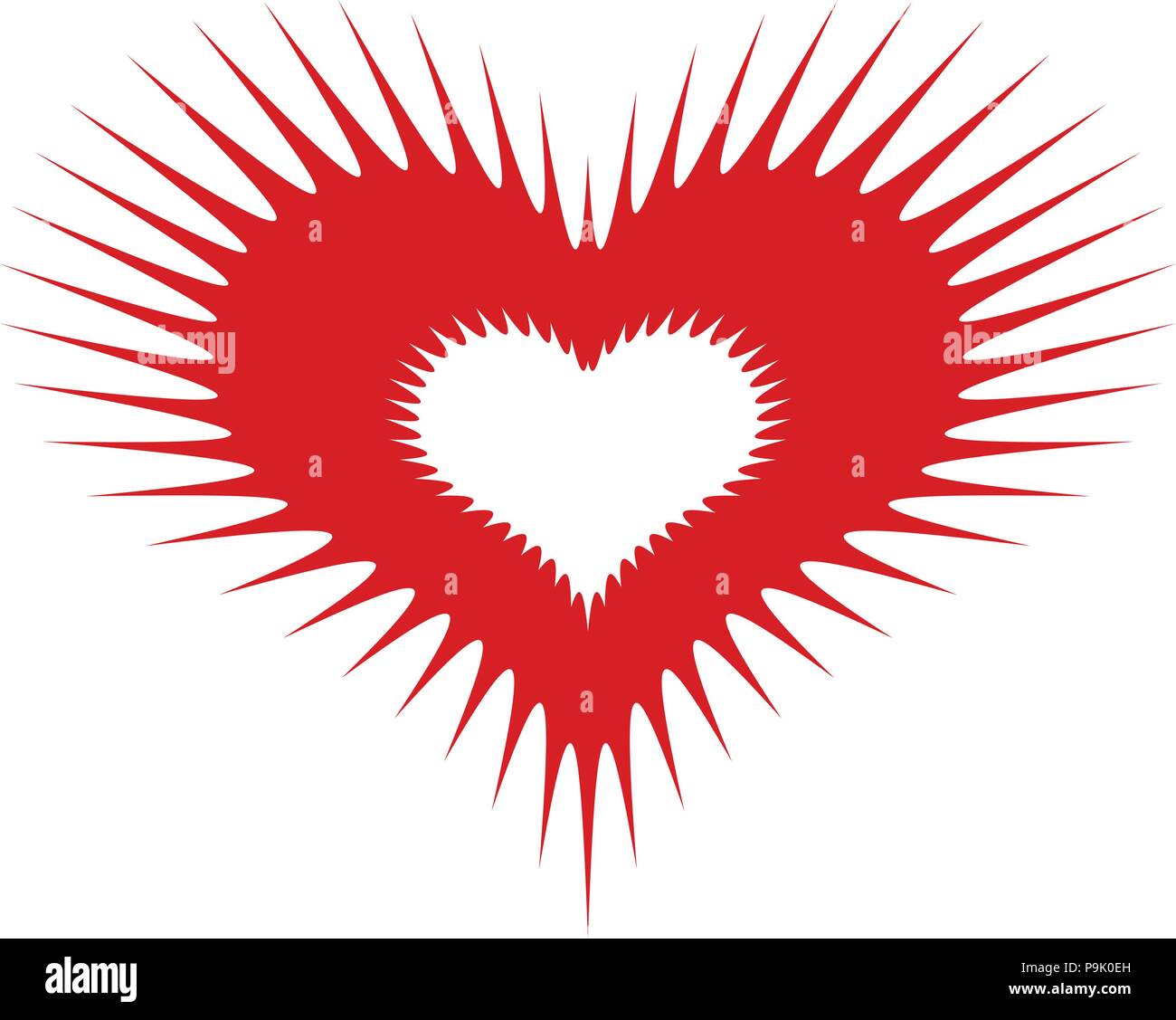 Spiked heart icon, simple style Stock Vector Image & Art - Alamy