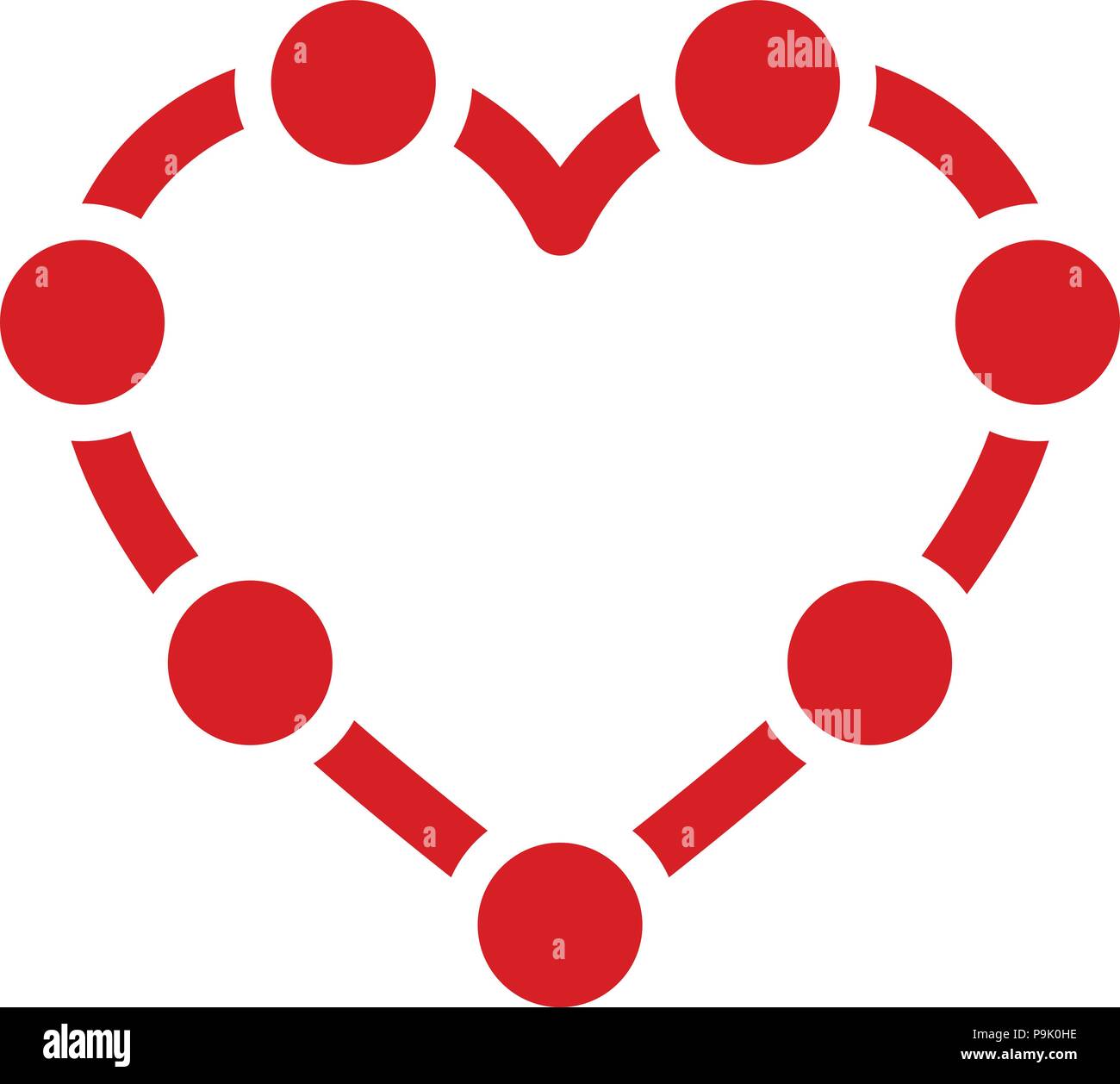 Line point heart icon, simple style Stock Vector Image & Art - Alamy