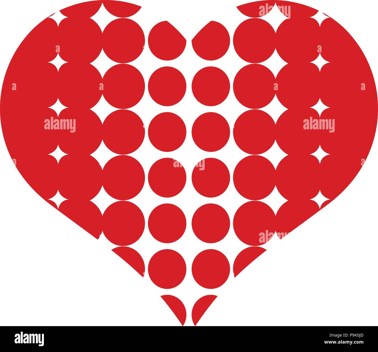 Heart with dots icon, simple style Stock Vector Image & Art - Alamy