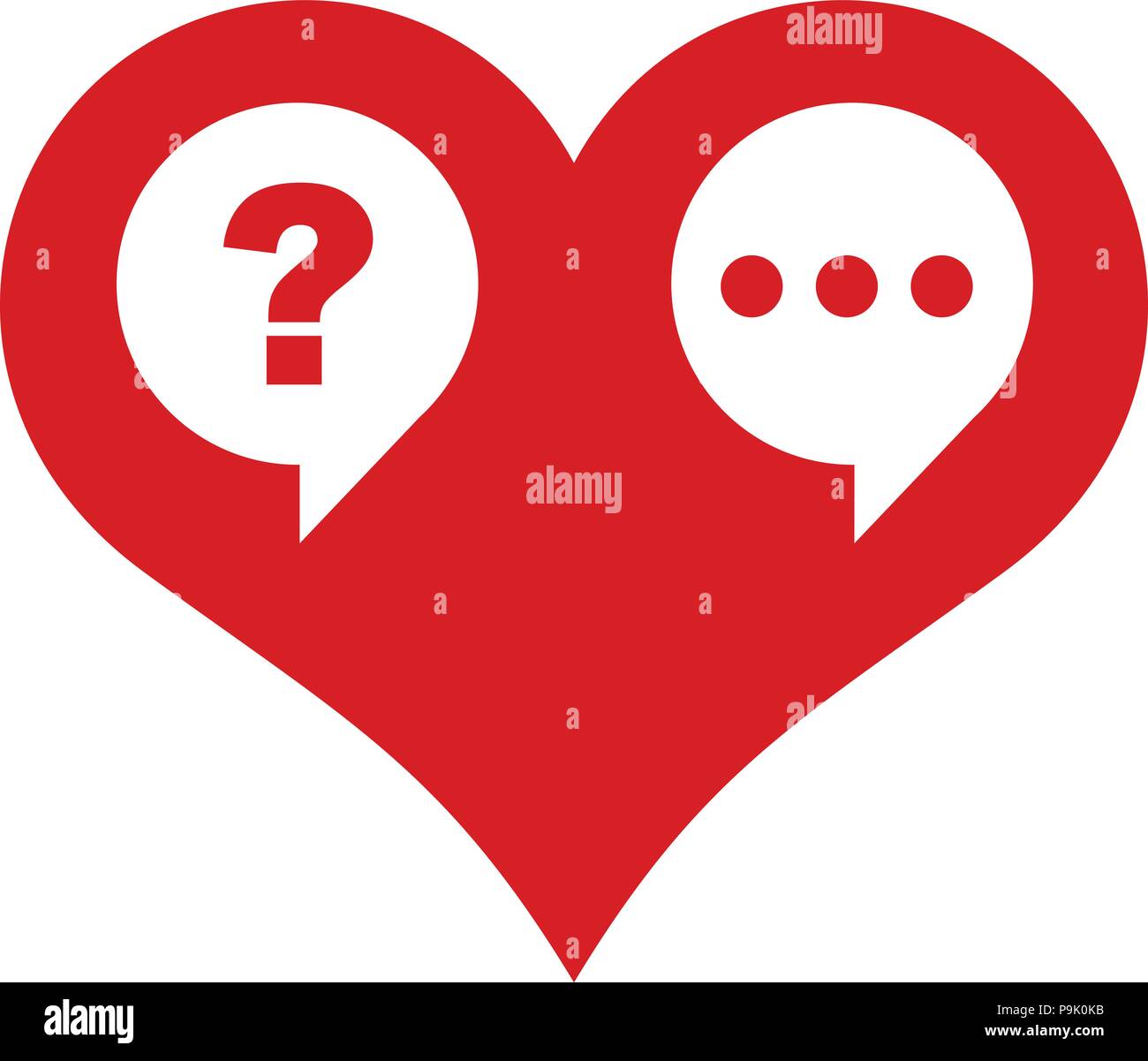 Heart chat icon, simple style Stock Vector Image & Art - Alamy