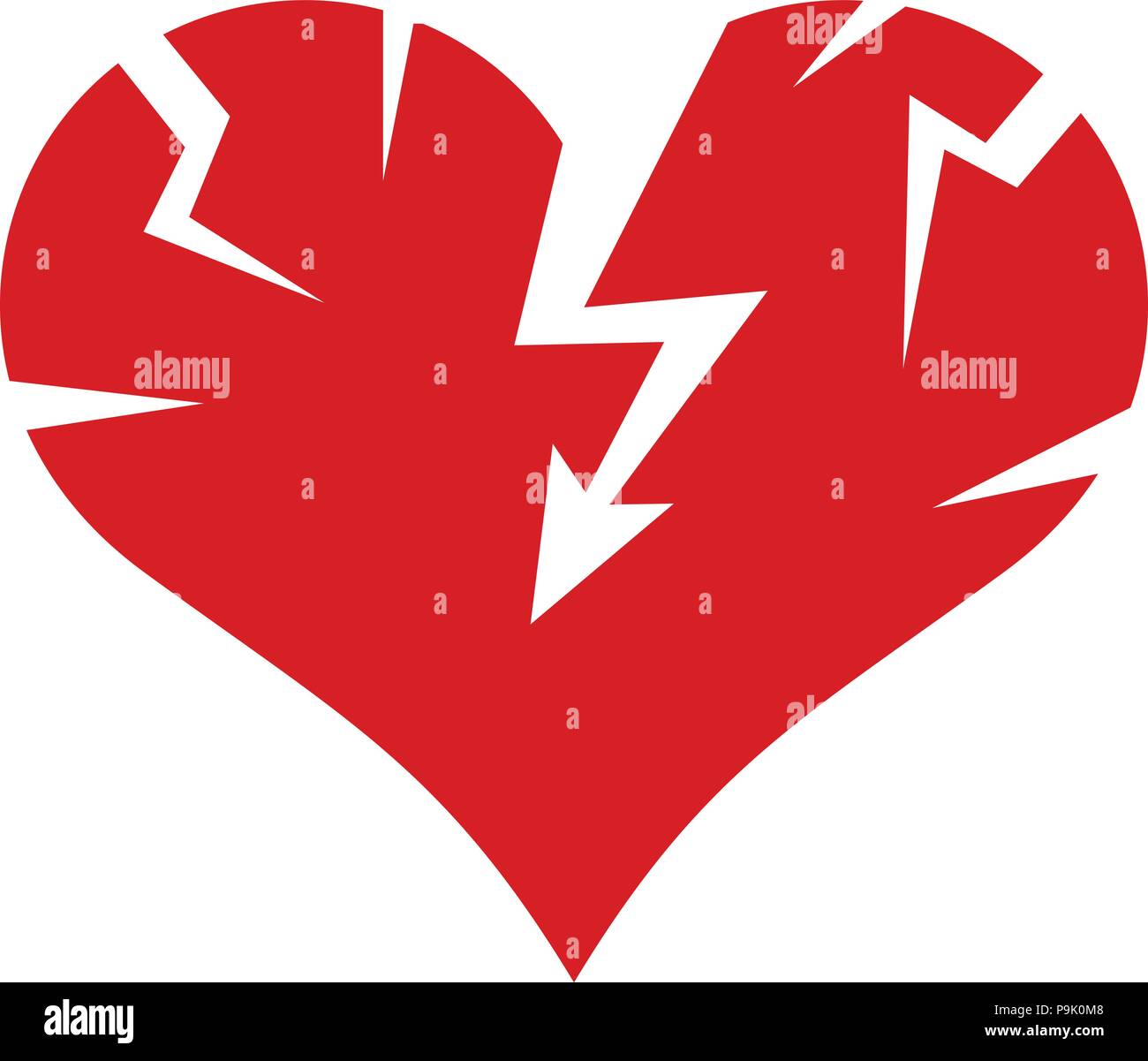 Cracked heart icon, simple style Stock Vector Image & Art - Alamy