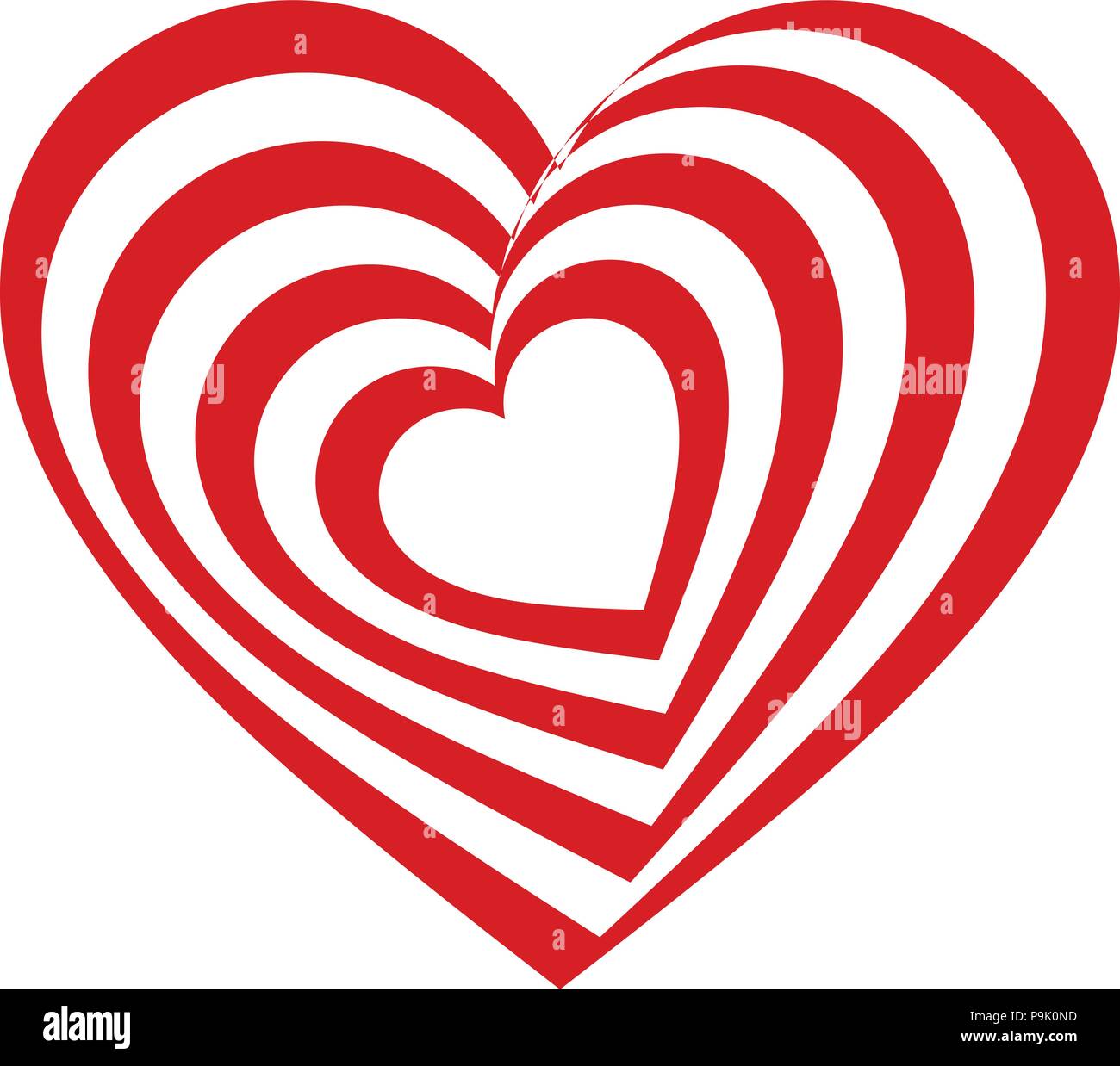 Optical illusion heart icon, simple style Stock Vector Image & Art - Alamy