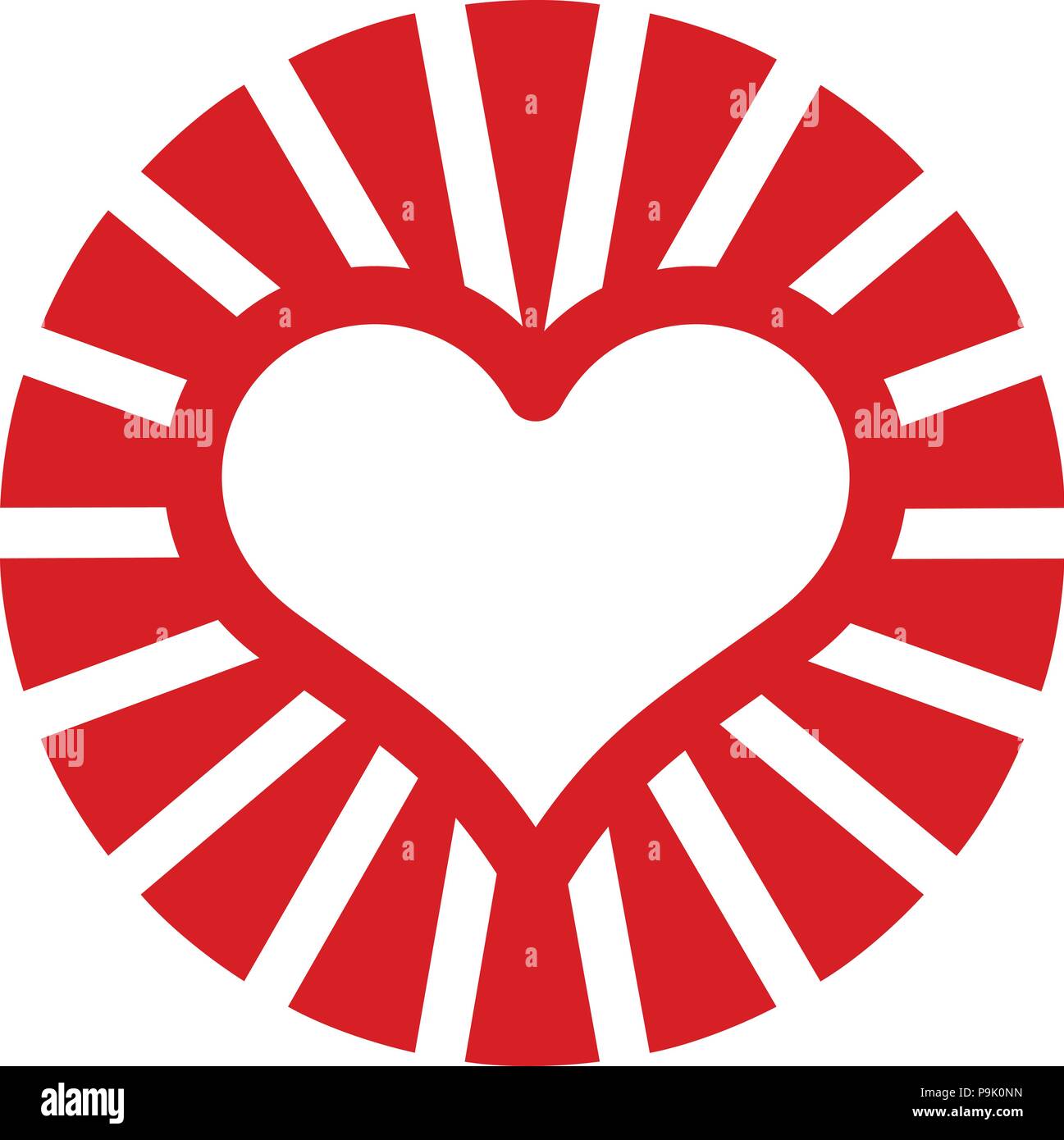 Sun heart icon, simple style Stock Vector Image & Art - Alamy