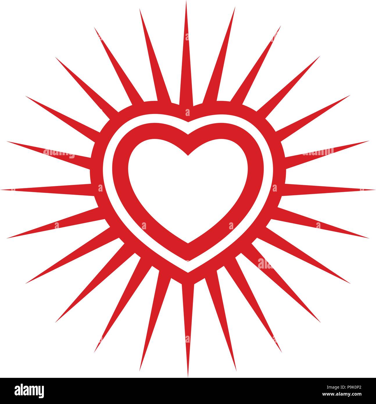 Sunshine heart icon, simple style Stock Vector Image & Art - Alamy