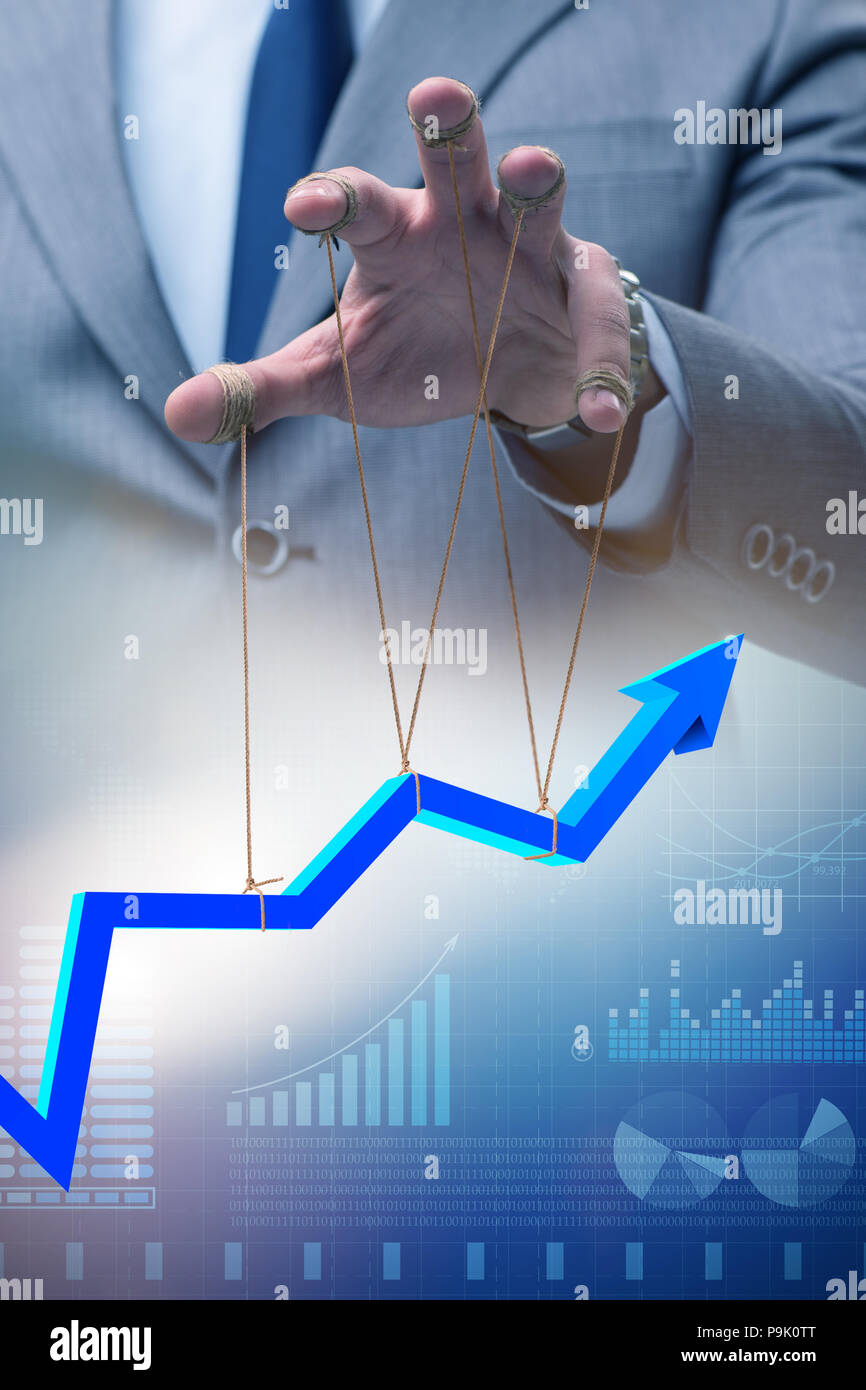 Hand supporting the growth chart line Stock Photo - Alamy