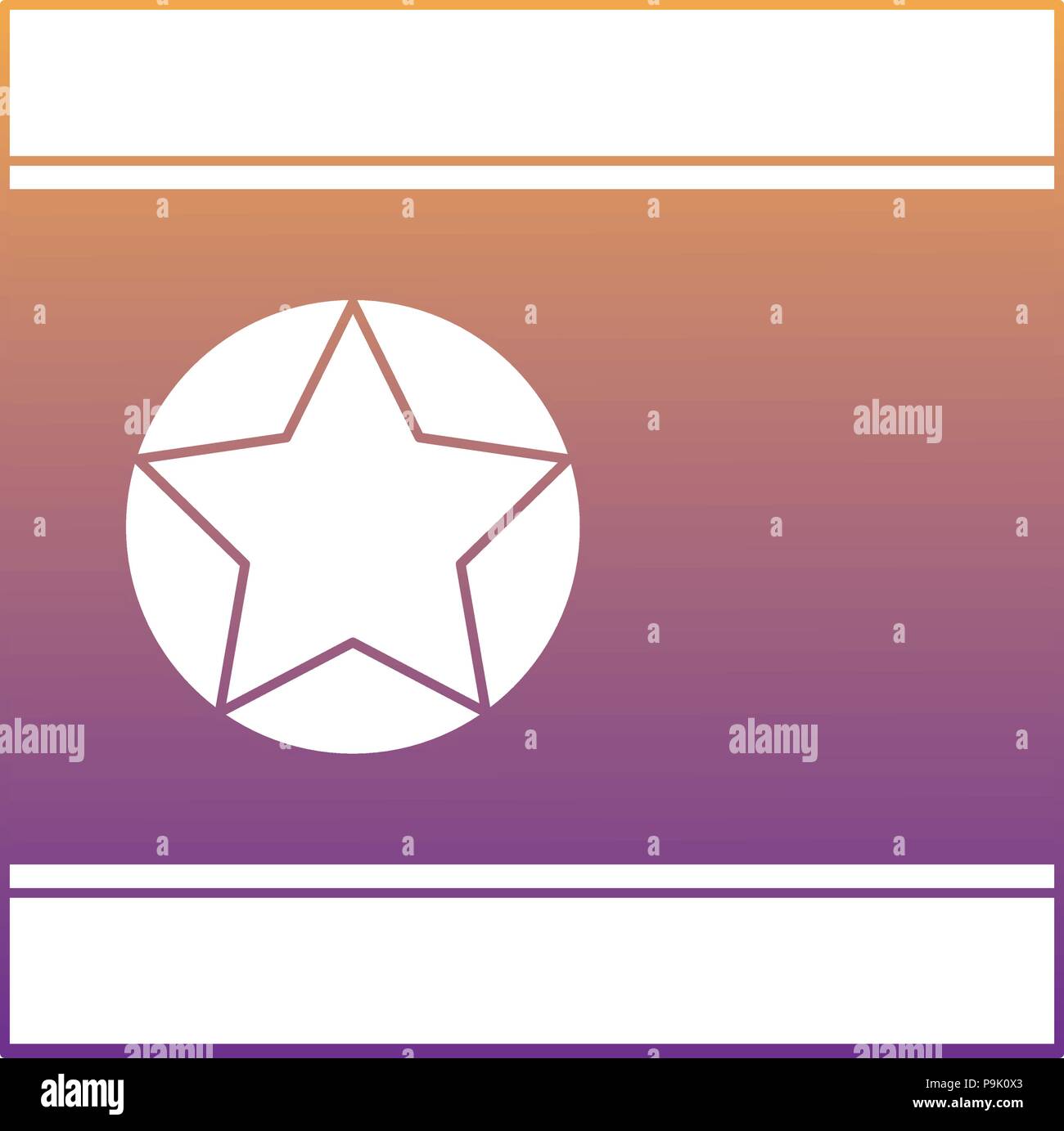 north korea flag icon over white background, vector illustration Stock ...