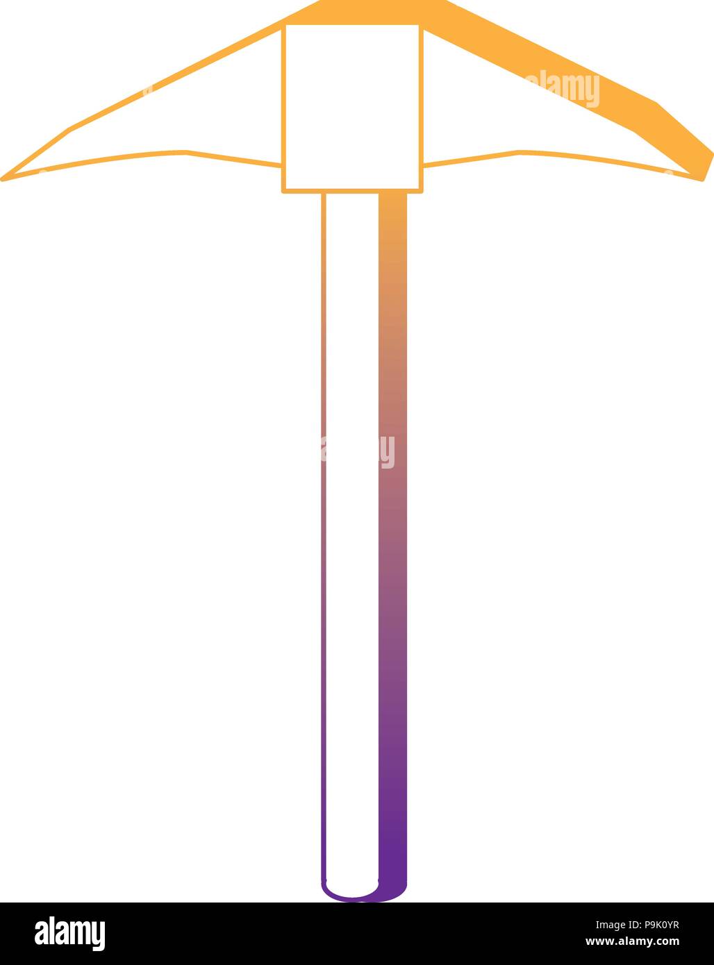 pickaxe tool icon over white background, vector illustration Stock ...