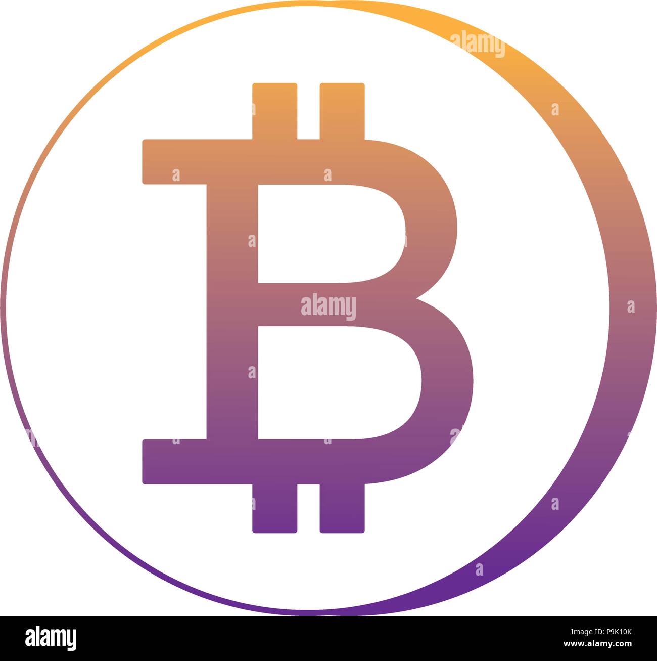 bitcoin coin icon over white background, vector illustration Stock ...