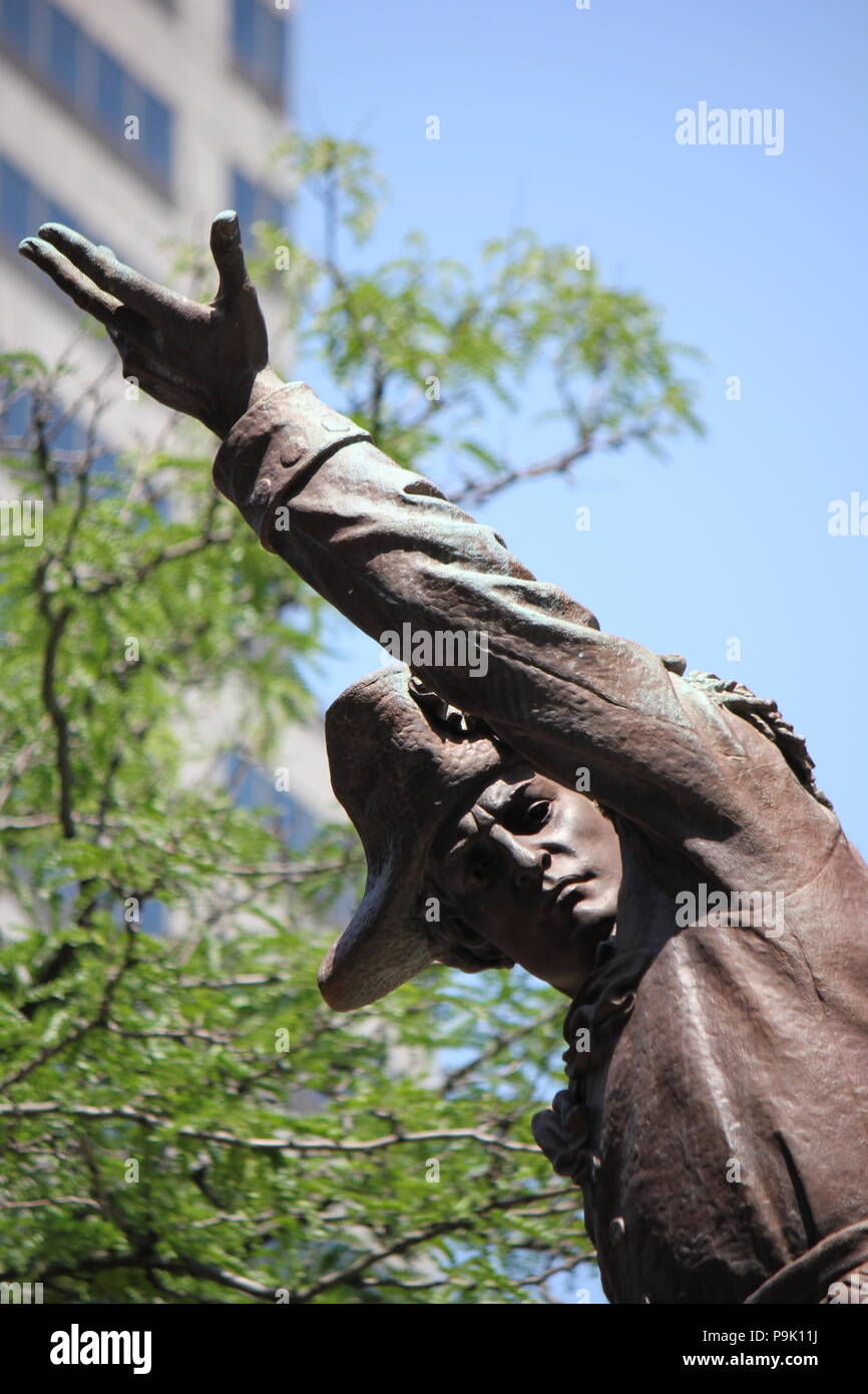 Bronze statue of George Rogers Clark war hero of the American ...