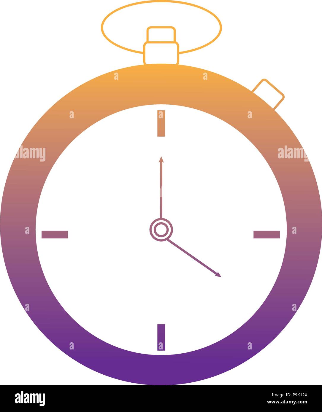 chronometer icon over white background, vector illustration Stock ...