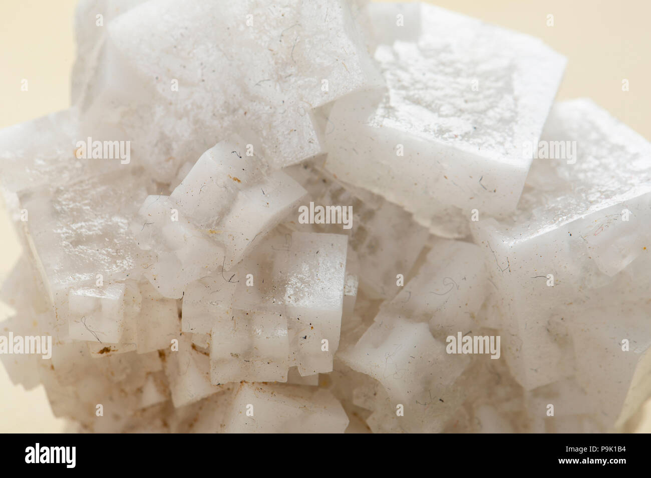 Halite salt cubes isolated on the white background Stock Photo - Alamy