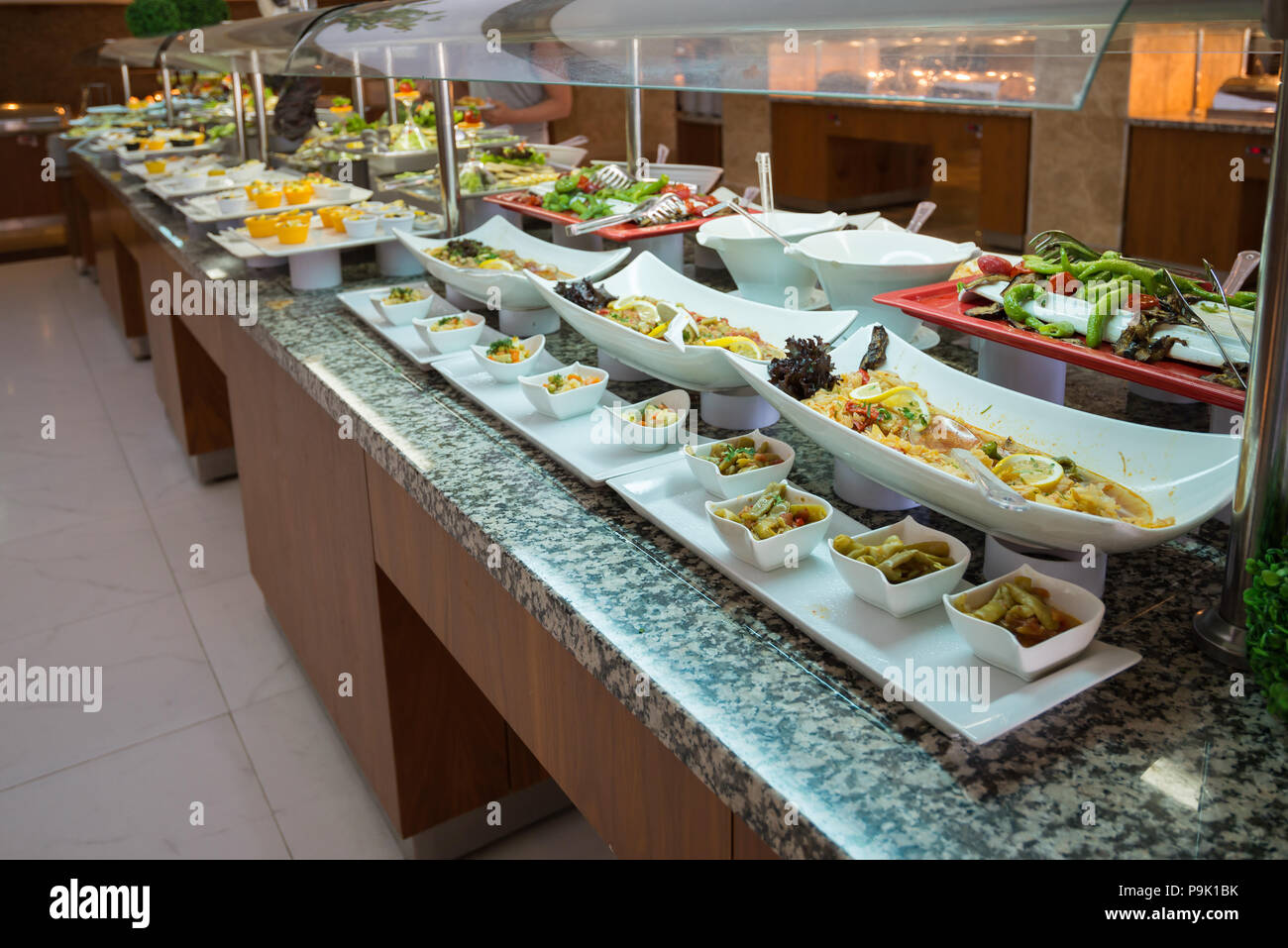 The concept of food All-inclusive buffet-style in Turkey Stock Photo ...