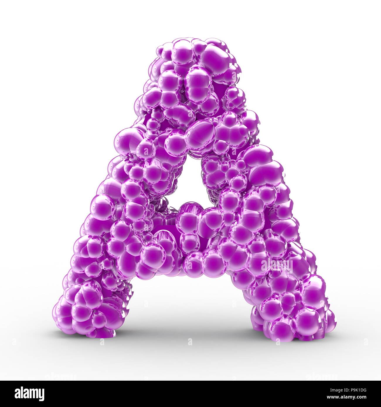 3D Letter A with abstract biological texture Stock Photo - Alamy