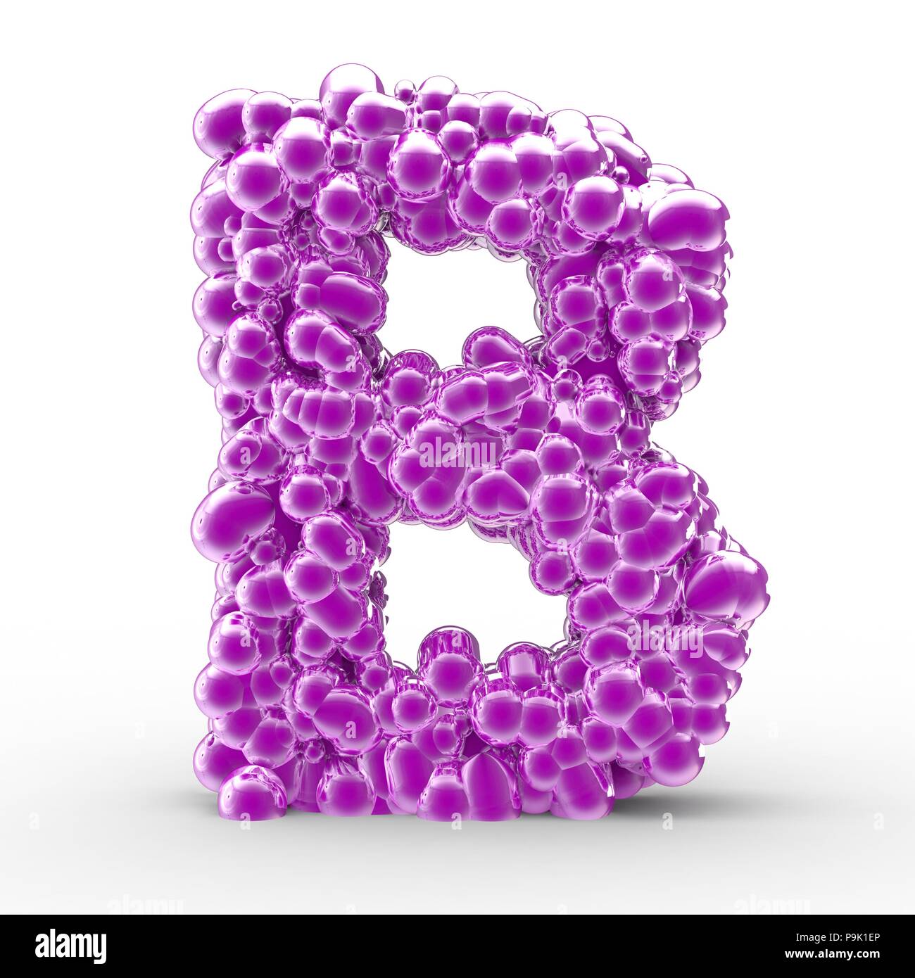 3D Letter B with abstract biological texture Stock Photo - Alamy