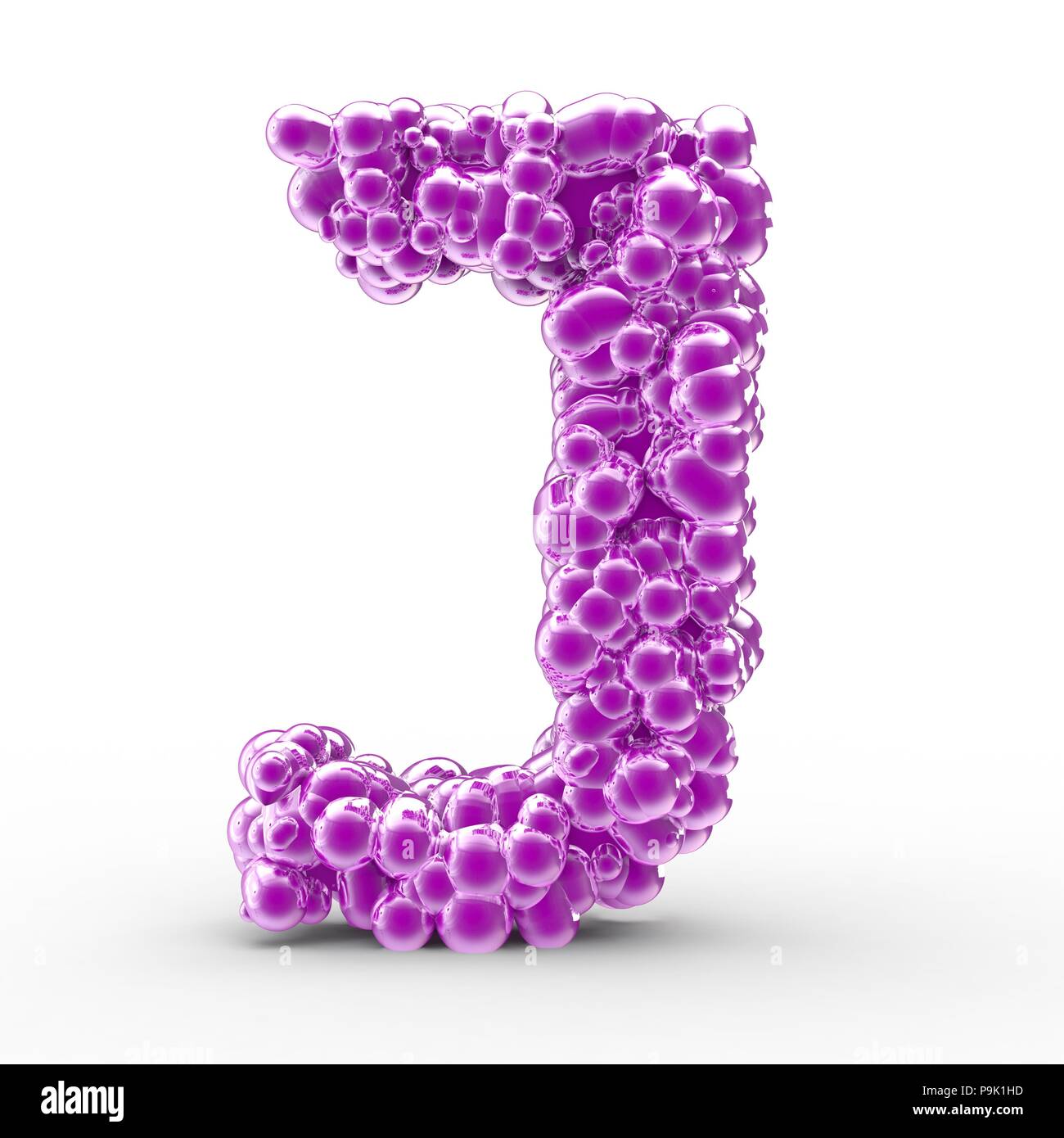 3D Letter J with abstract biological texture Stock Photo - Alamy