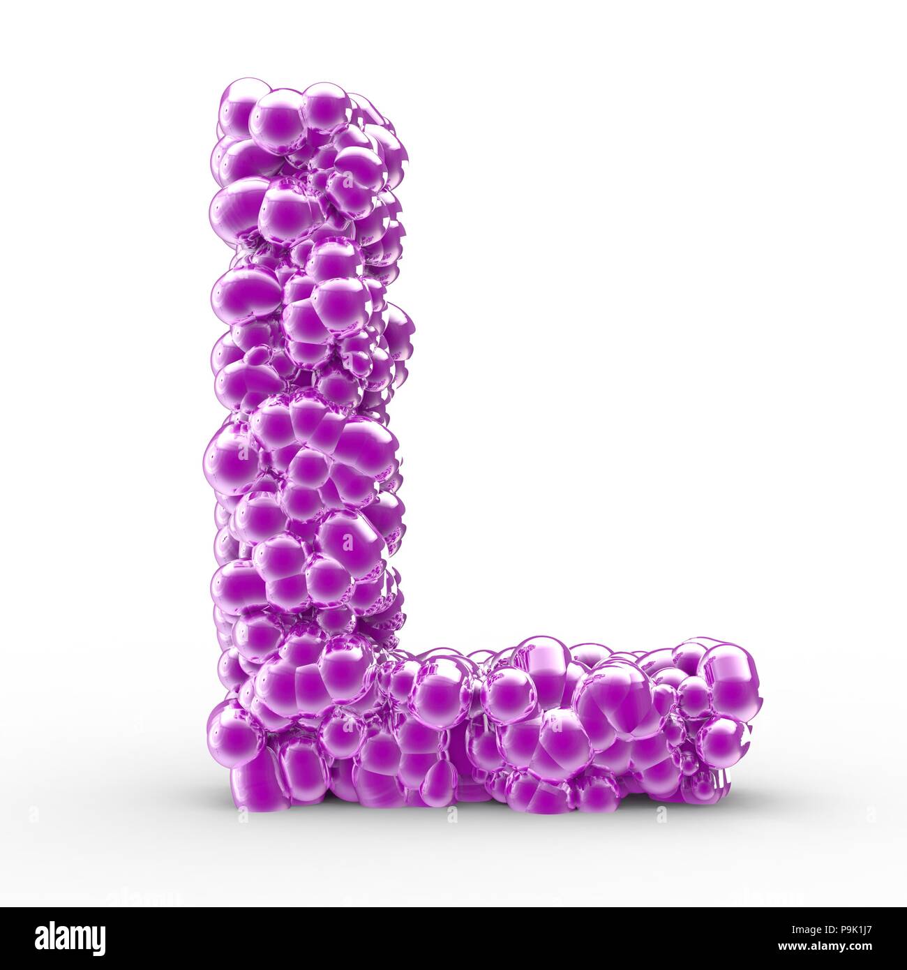 3D Letter L with abstract biological texture Stock Photo - Alamy