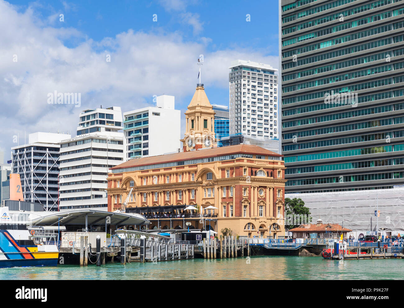 auckland new zealand north island the Ferry building Quay street ...