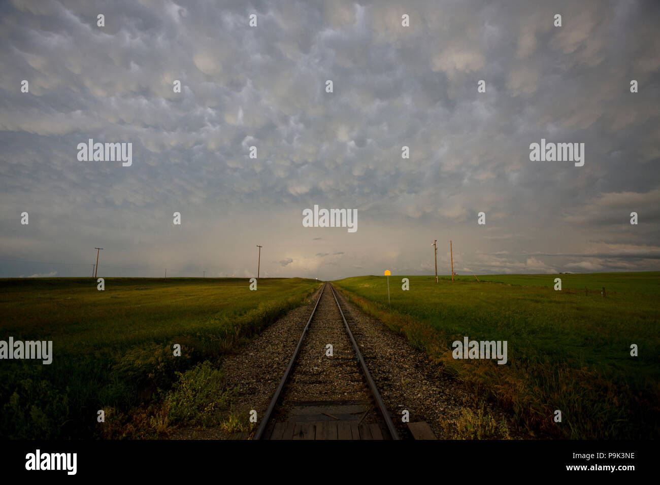 Prairie Storm Clouds in Saskatchewan Canada Mammatus Stock Photo - Alamy