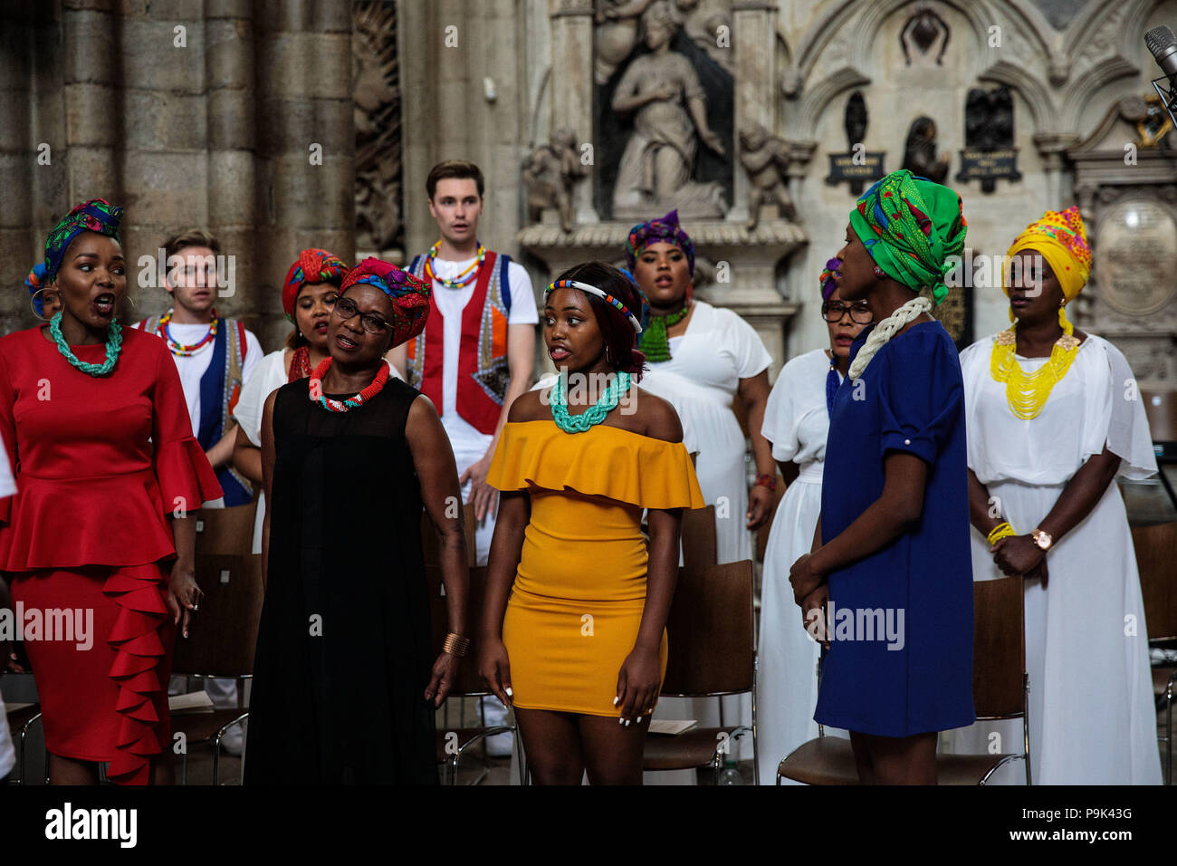 The Ubunye Choir rehearse ahead of a service to mark the centenary of ...