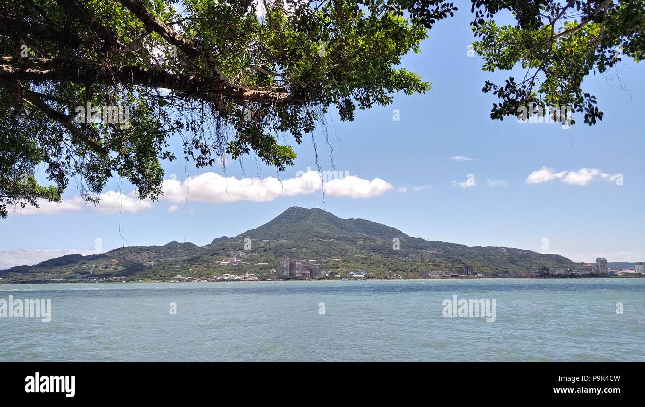 The Beautiful view of Tamsui River Estuary Freshwater District, Taiwan ...