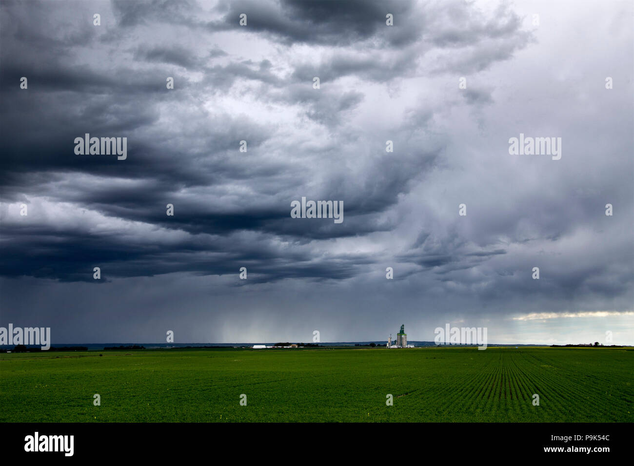 Prairie Storm Clouds in Saskatchewan Canada rural setting Stock Photo ...